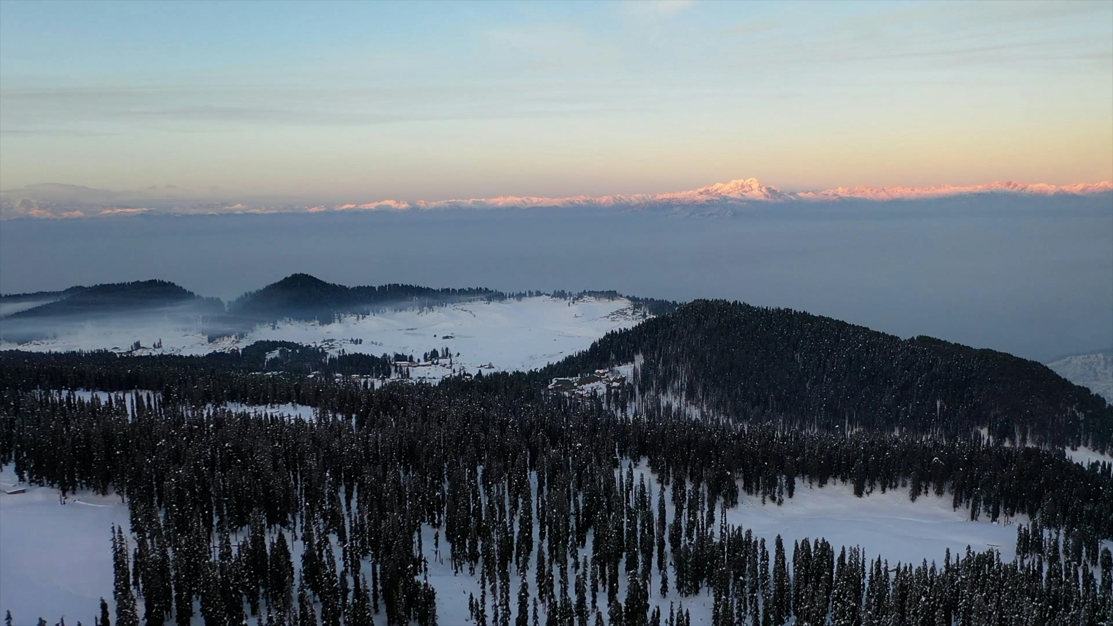 Drone Footage Of A Landscape Covered In Snow · Free Stock Video