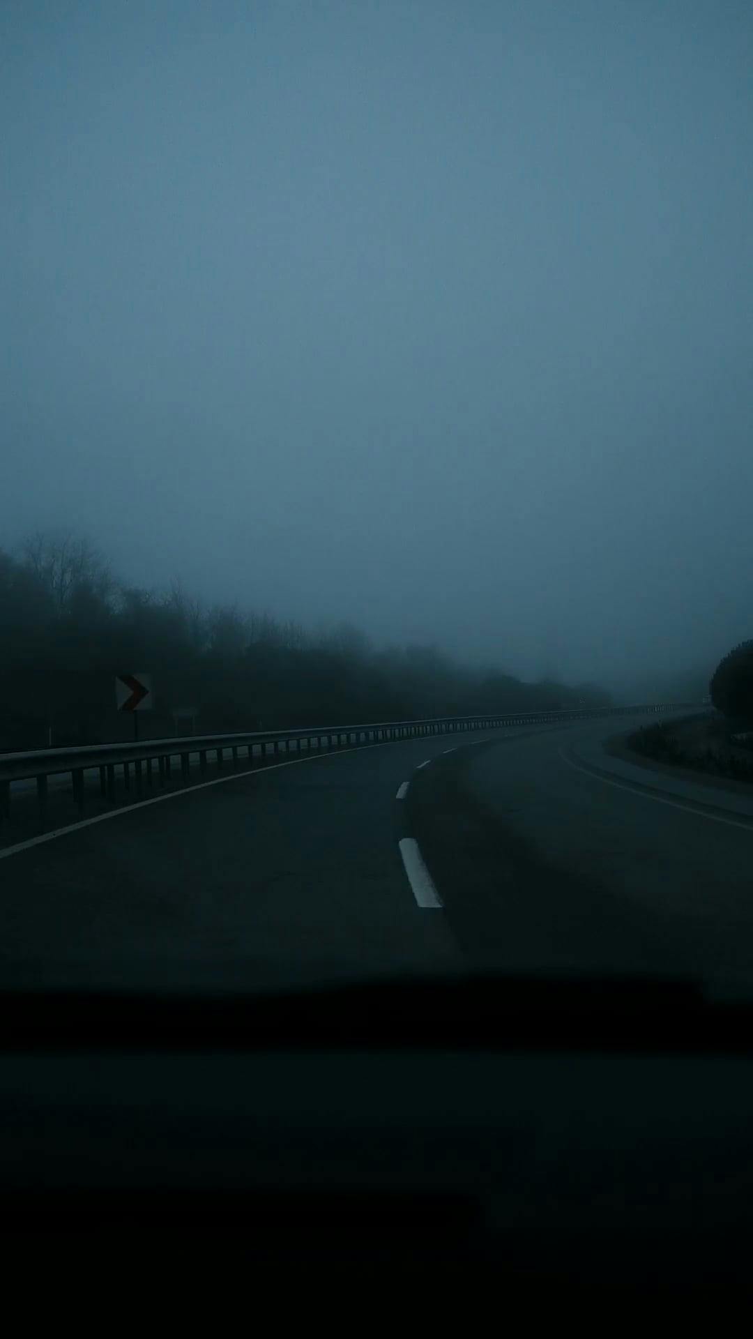 Driving Highway on Foggy Day · Free Stock Video