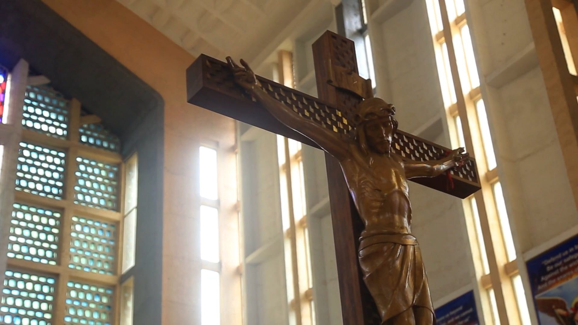 Jesus Christ Sculpture in Church · Free Stock Video
