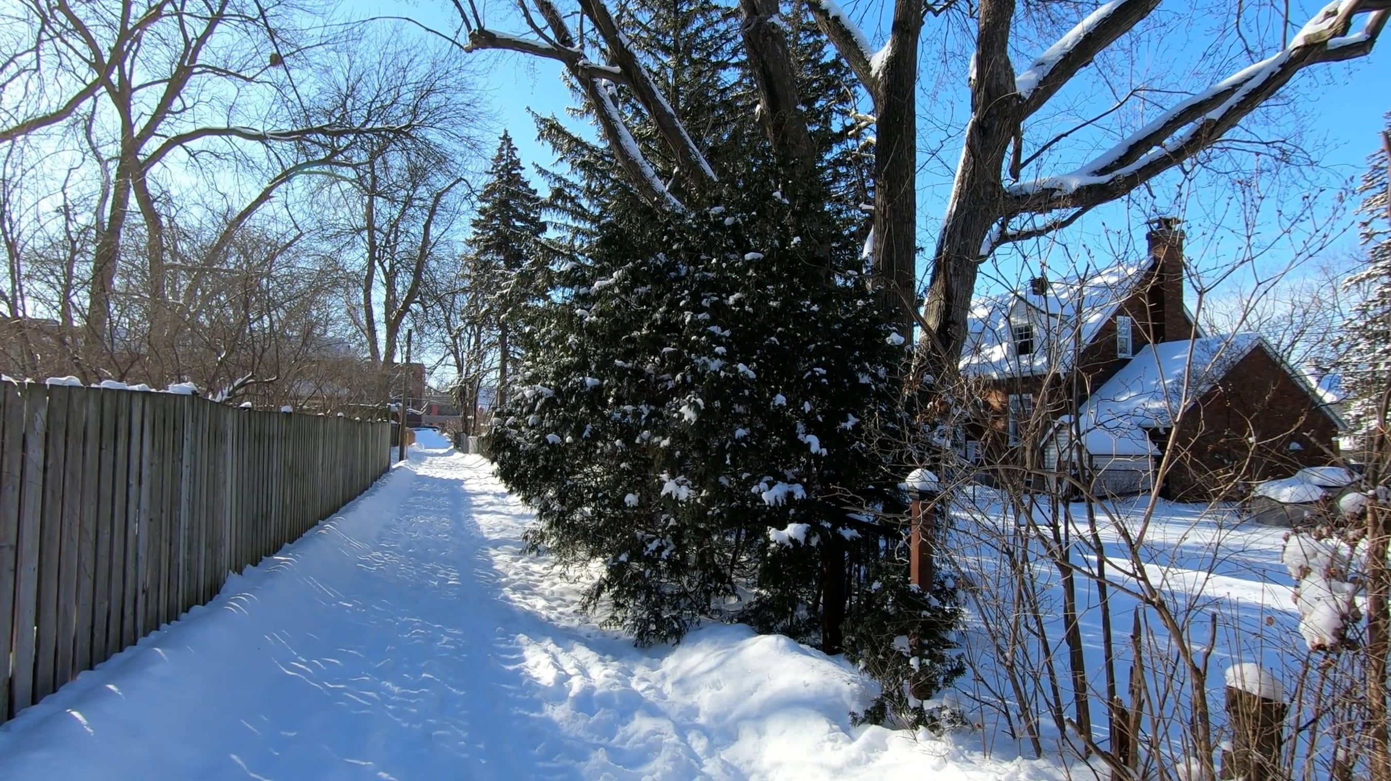 A Winter Suburban Alleyway Free Stock Video Footage, Royalty-Free 4K ...