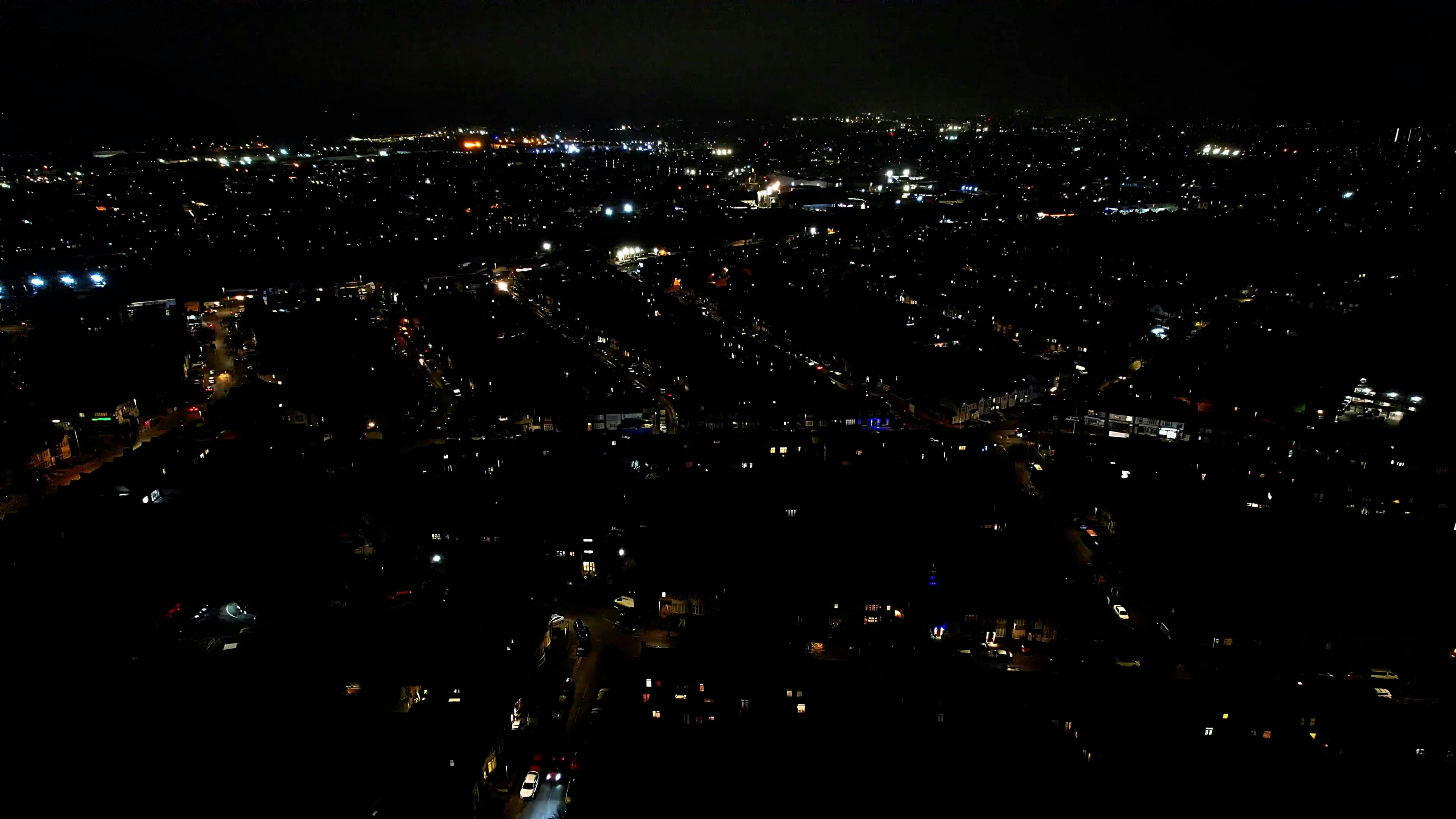 City at Night from High Up Above Free Stock Video Footage, Royalty-Free ...