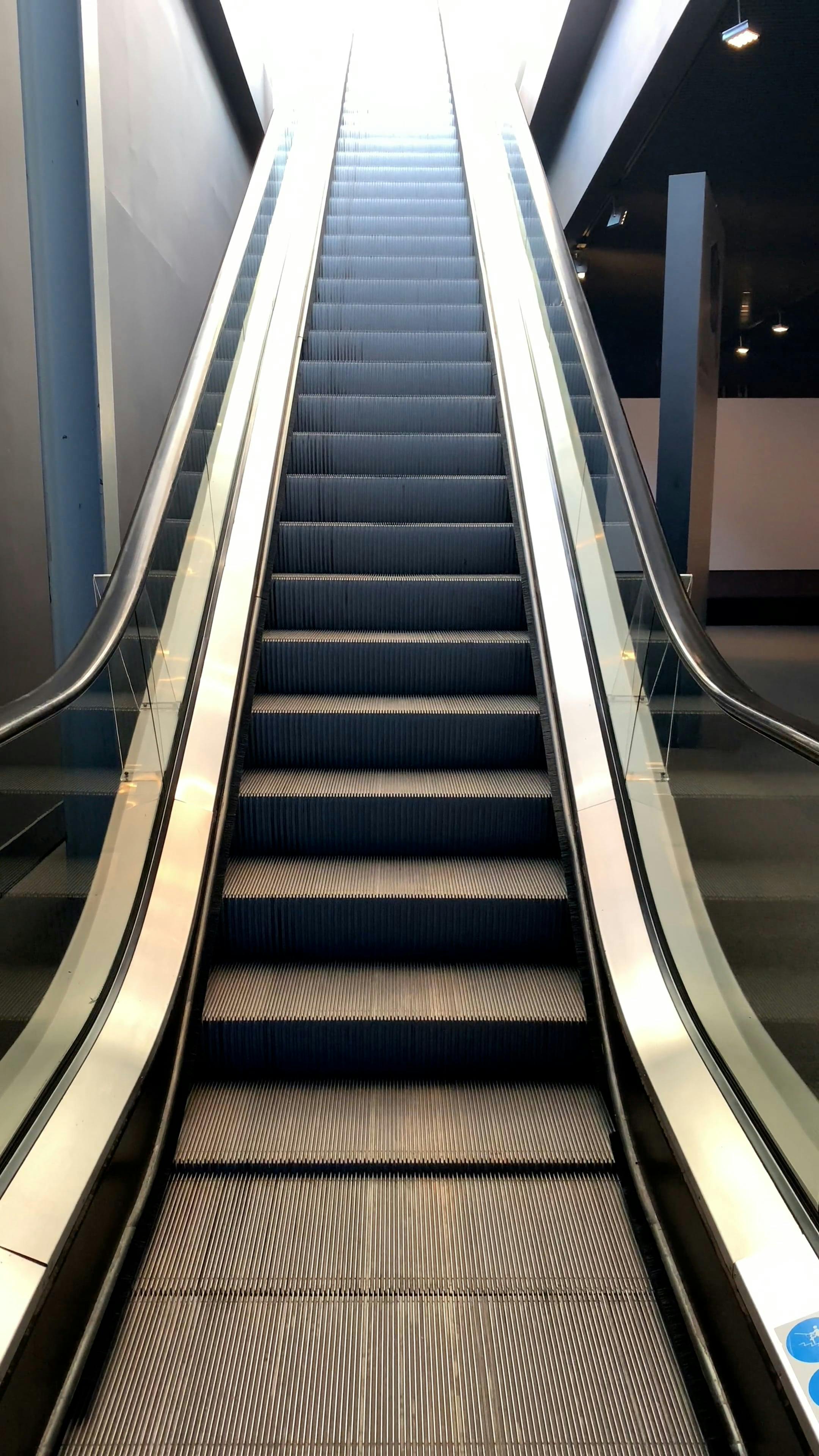 Moving Steps on Escalator · Free Stock Video