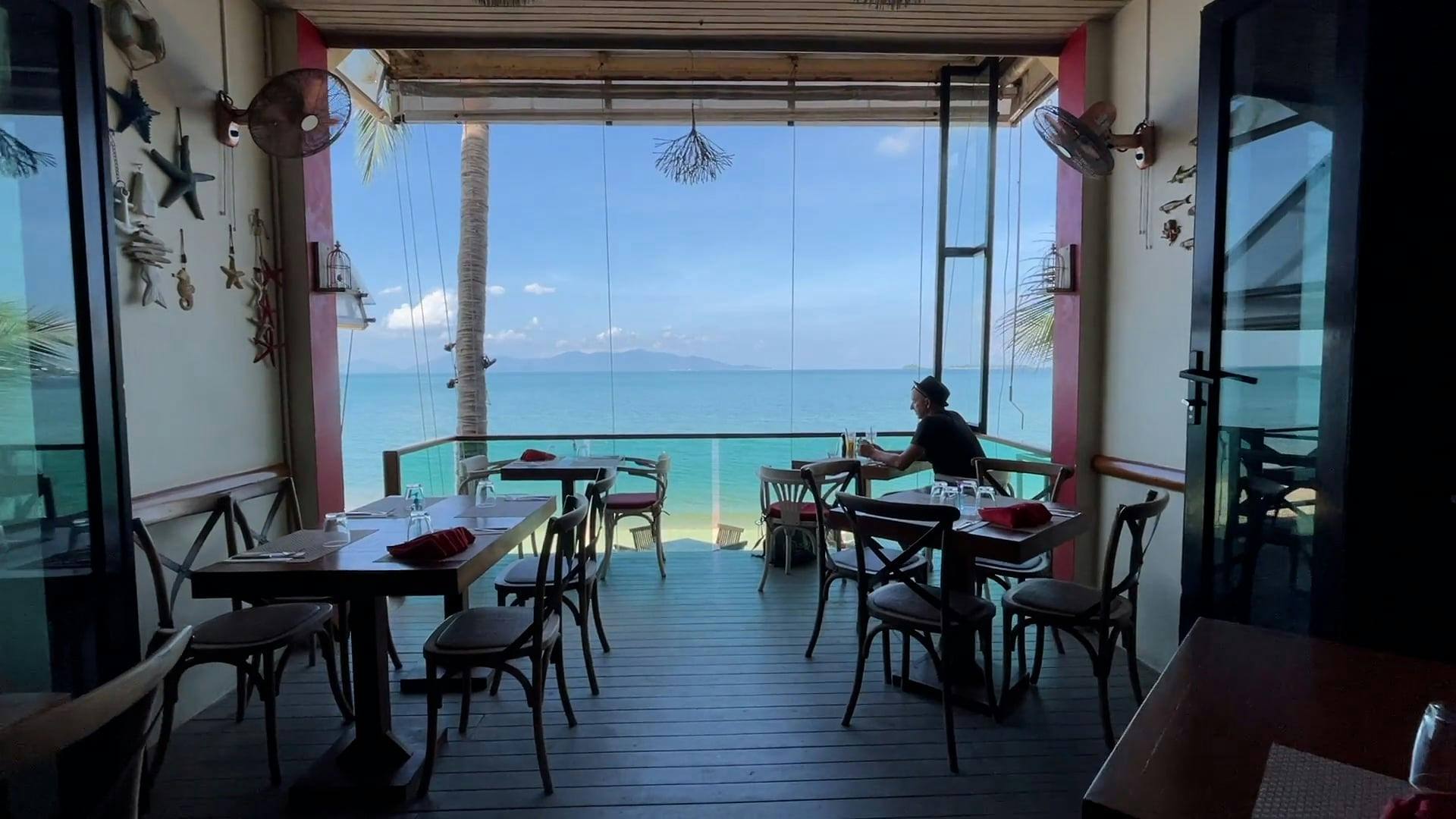 A Restaurant by the Seaside Free Stock Video Footage, Royalty-Free 4K ...