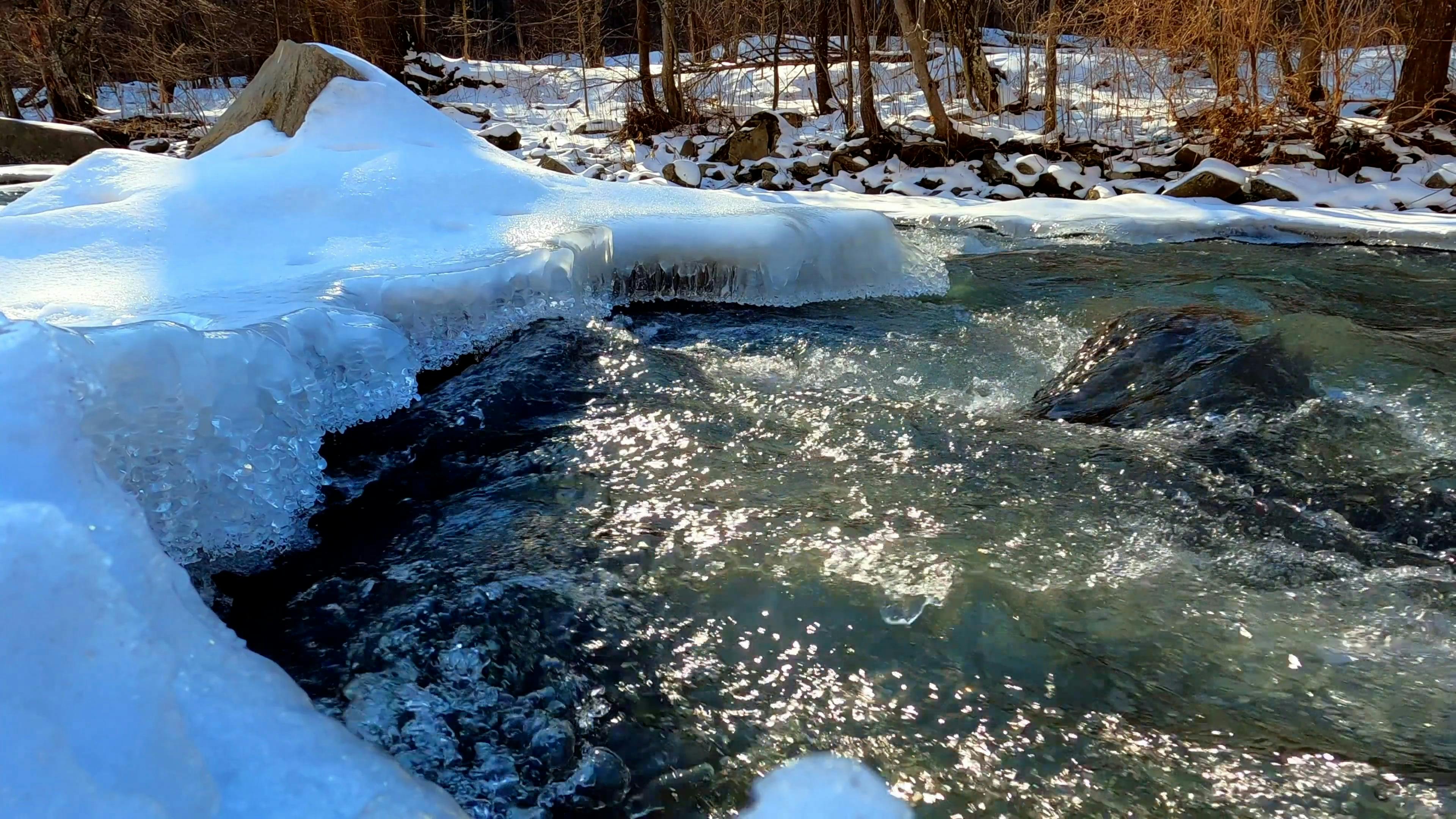Ice on River Free Stock Video Footage, Royalty-Free 4K & HD Video Clip