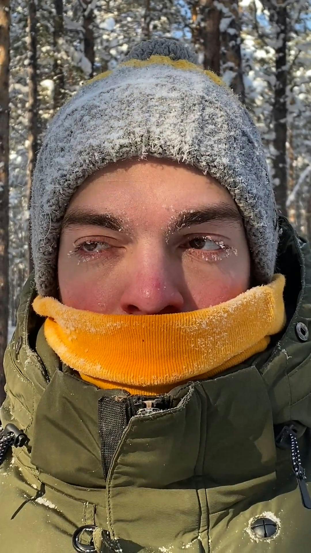 Frozen Man Face in Winter Free Stock Video Footage, Royalty-Free 4K ...