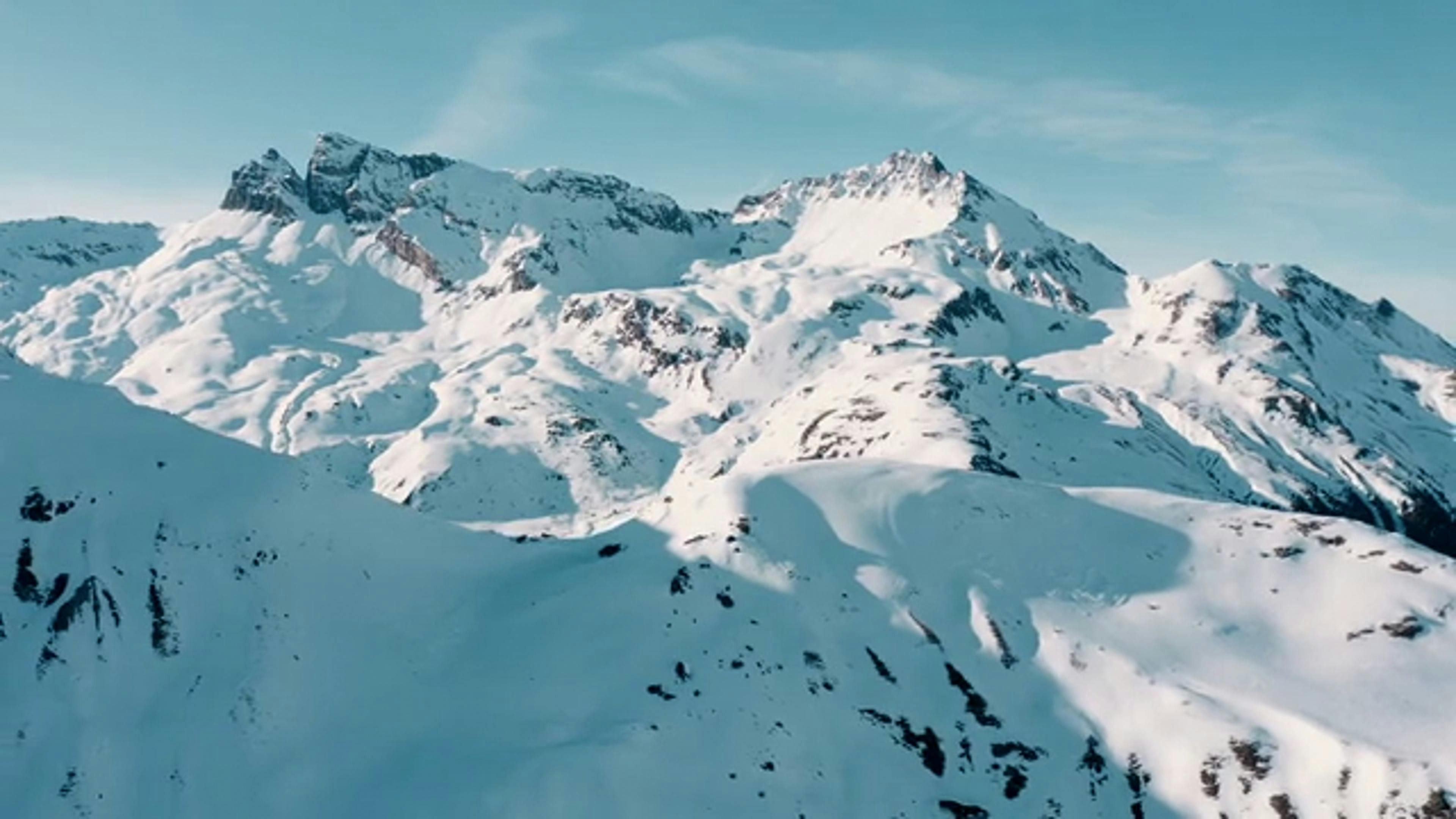 Snow Covered Swiss Alps · Free Stock Video