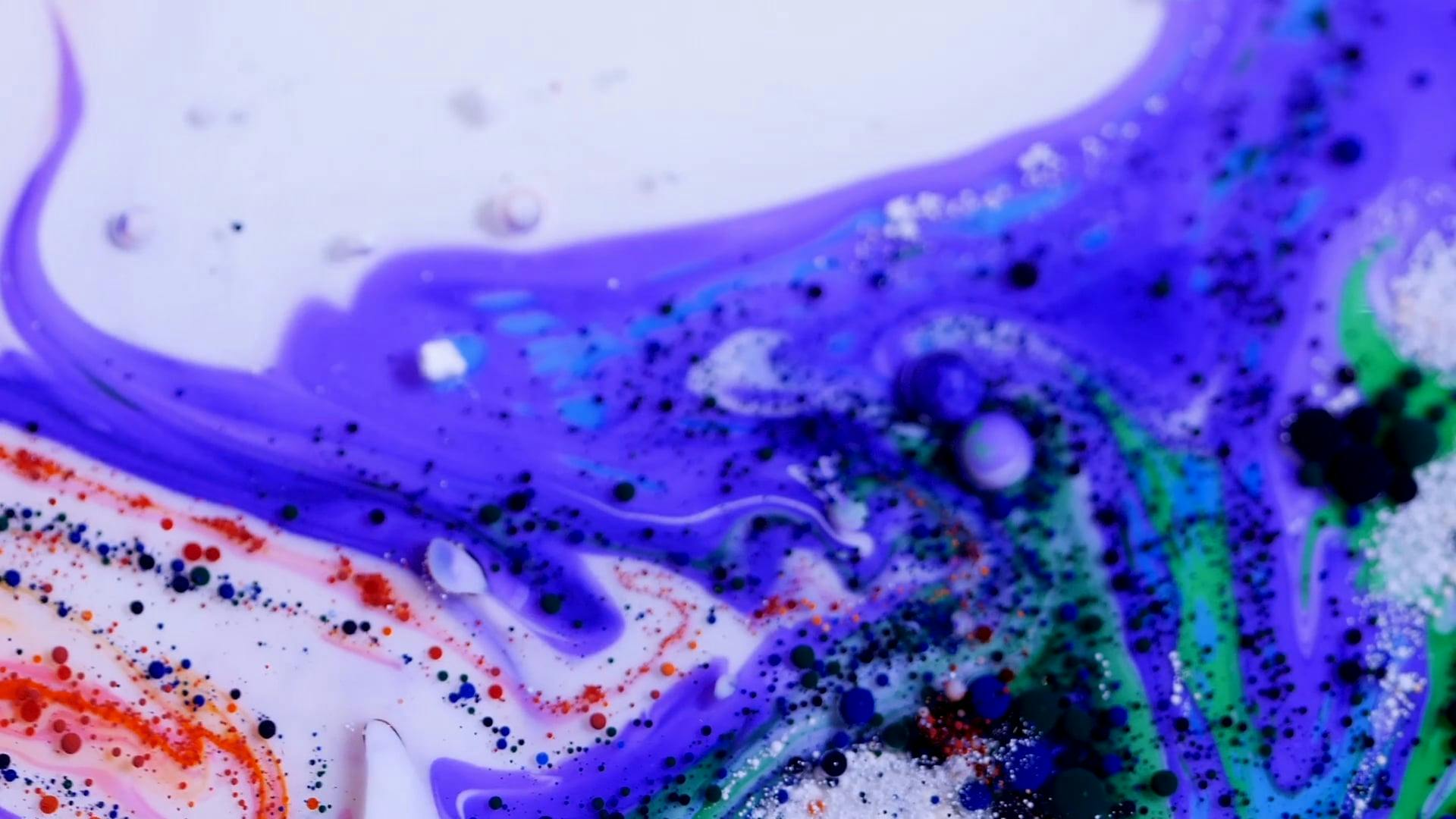 Spinning Oily Liquid On A Glass By Stirring Free Stock Video Footage ...