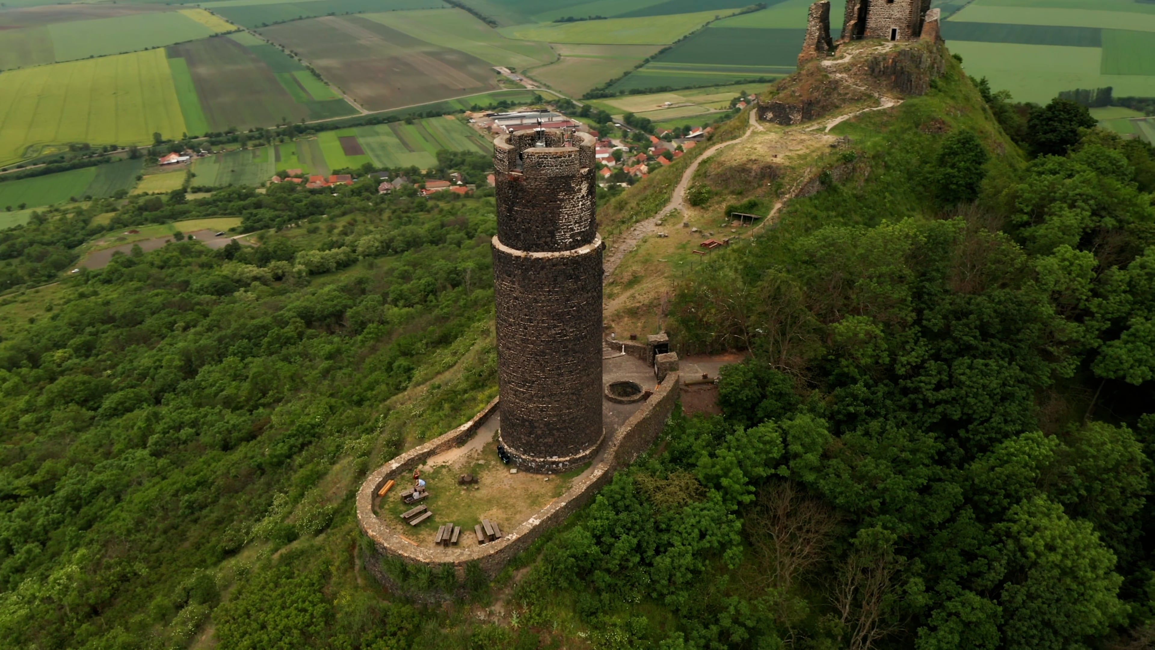 Castle and Tower on Hill Free Stock Video Footage, Royalty-Free 4K & HD ...