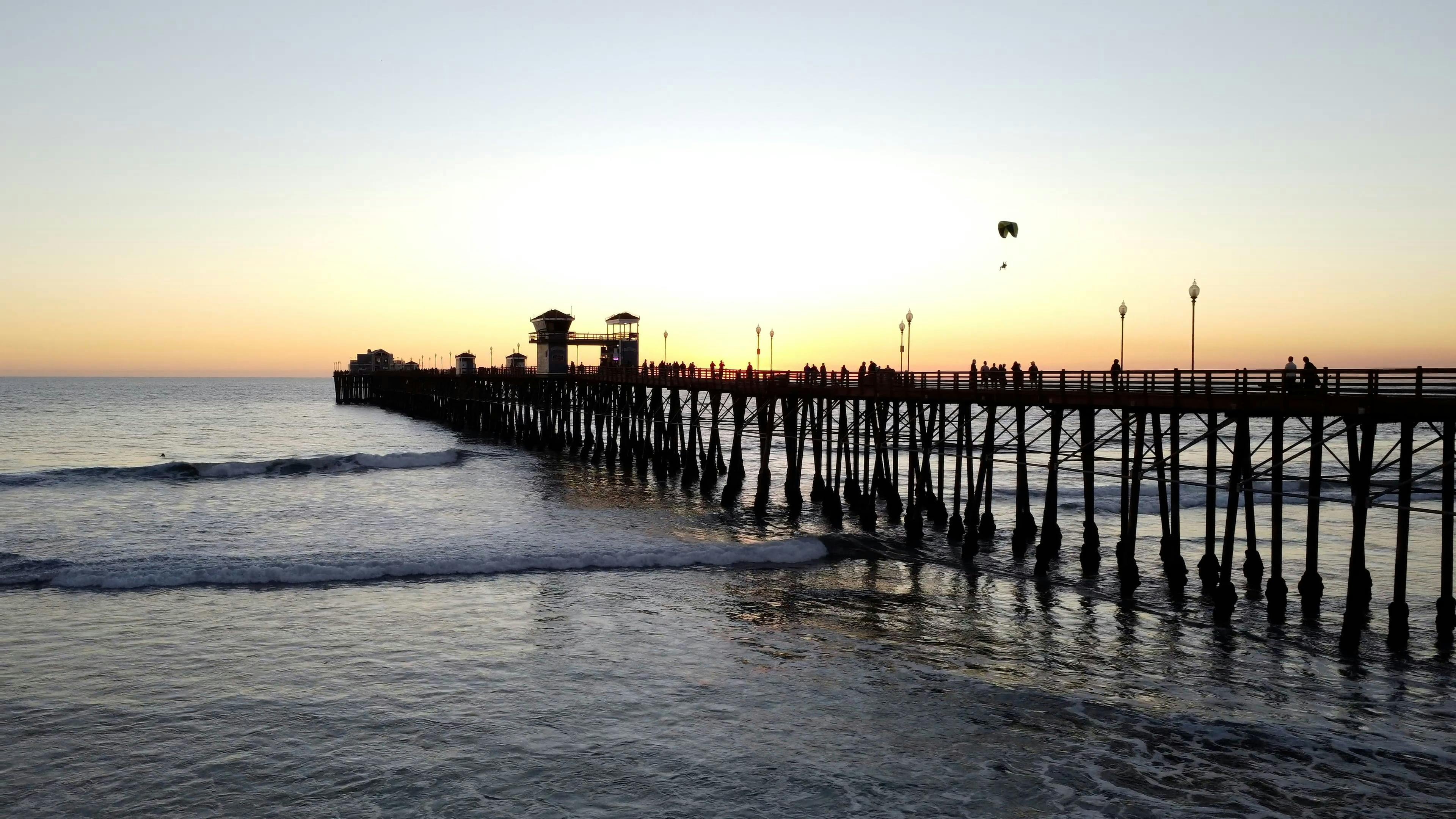 Pier on Beach Free Stock Video Footage, Royalty-Free 4K & HD Video Clip