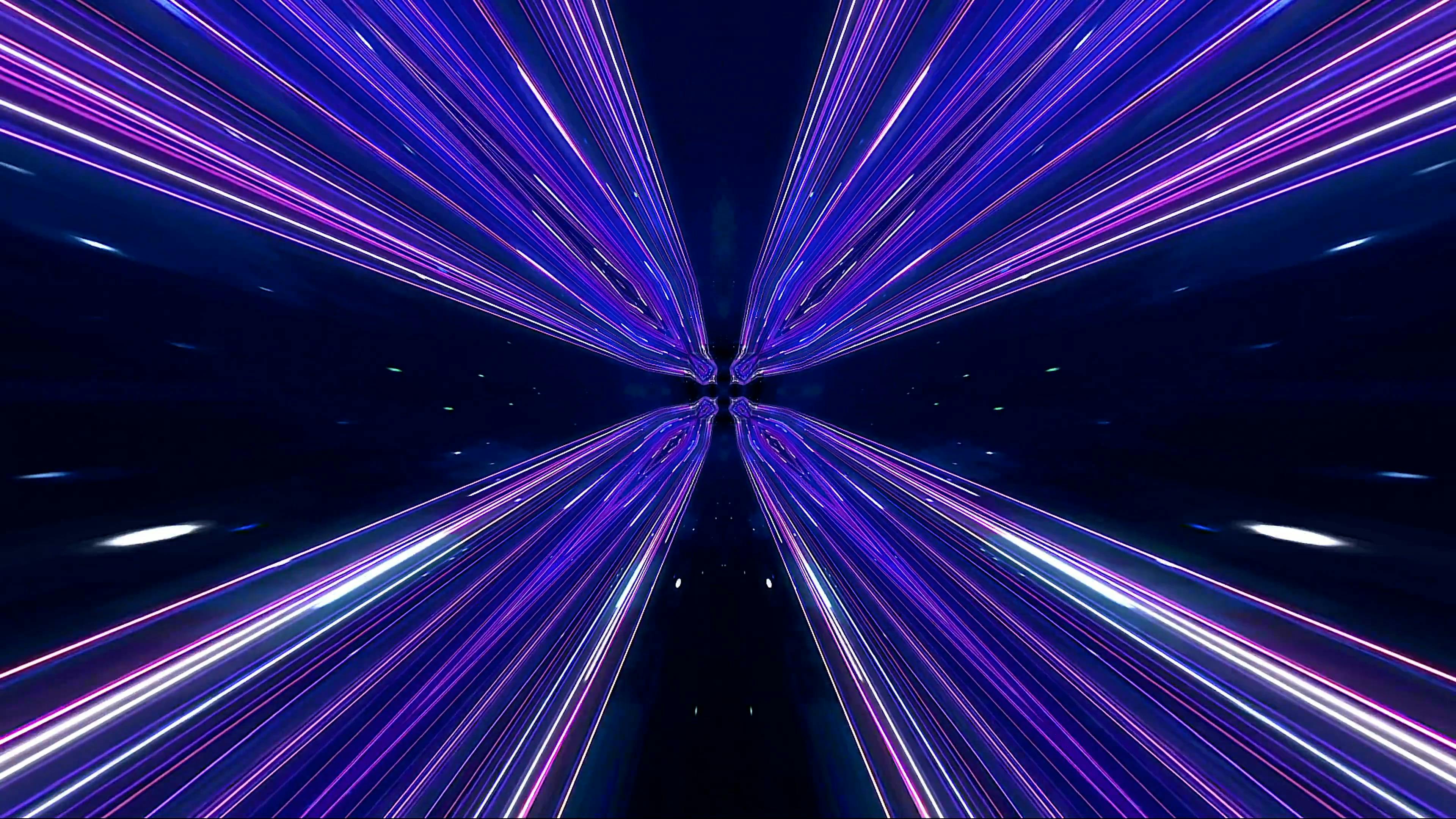 Luminous Futuristic Animation with Tunnel Effect Free Stock Video ...