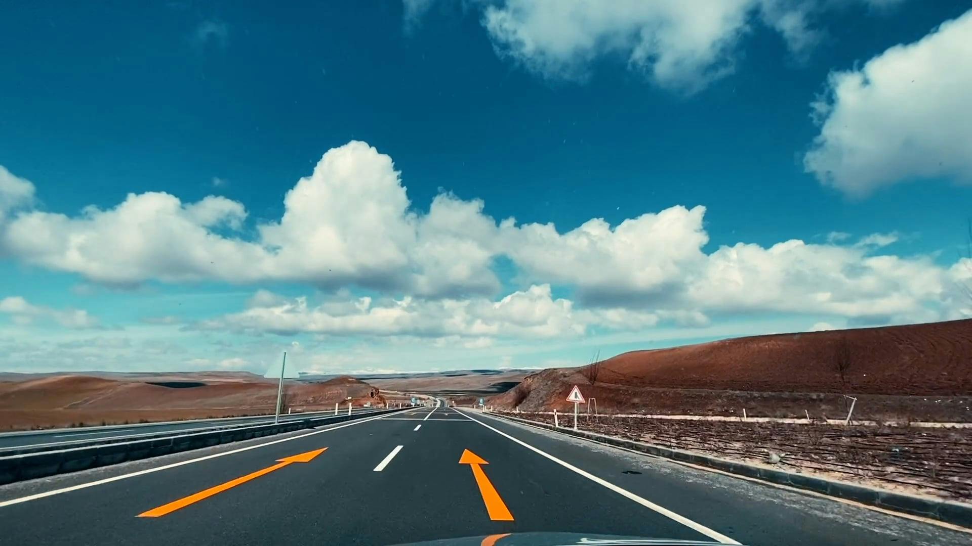 Point of View of a Car Driving on a Road · Free Stock Video