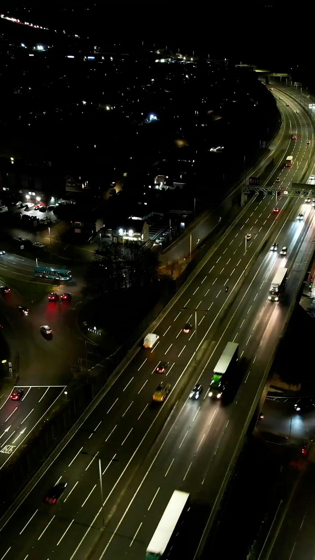 Traffic on Highway at Night Free Stock Video Footage, Royalty-Free 4K ...