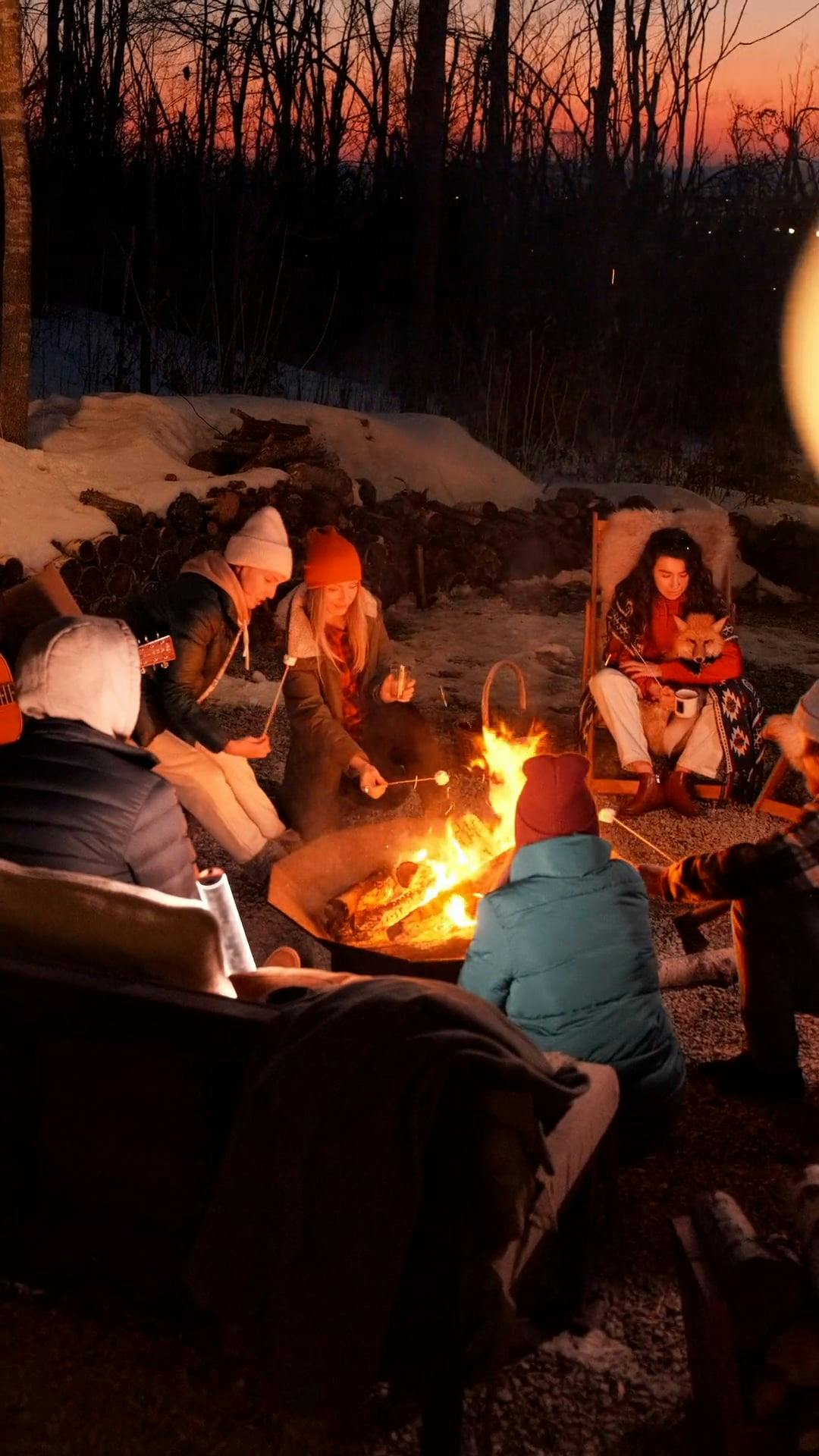 Friends around Fire Free Stock Video Footage, Royalty-Free 4K & HD ...