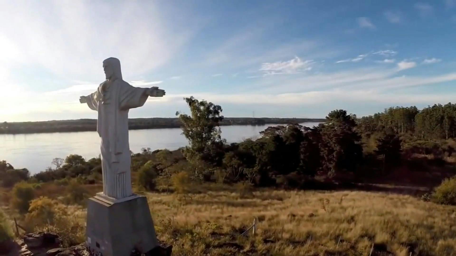 Sculpture of Jesus near River Free Stock Video Footage, Royalty-Free 4K ...