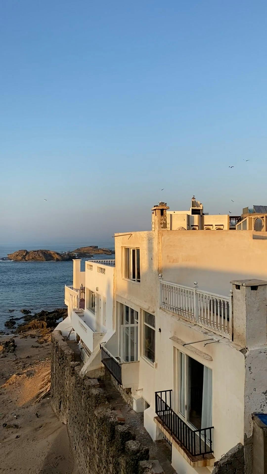 A White Building Beside the Beach Free Stock Video Footage, Royalty ...