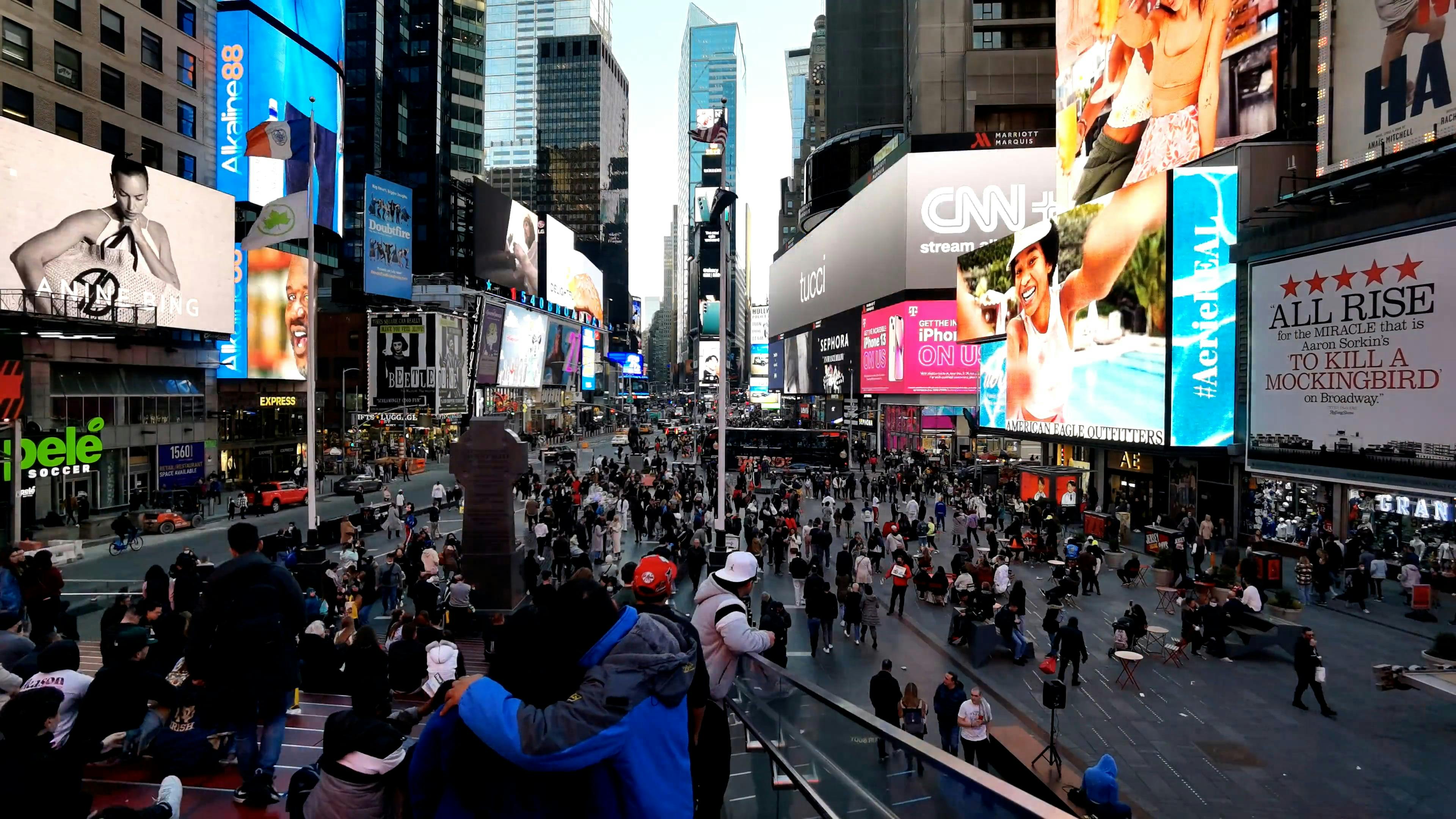 Time Lapse of People in Times Square at Twilight Free Stock Video ...