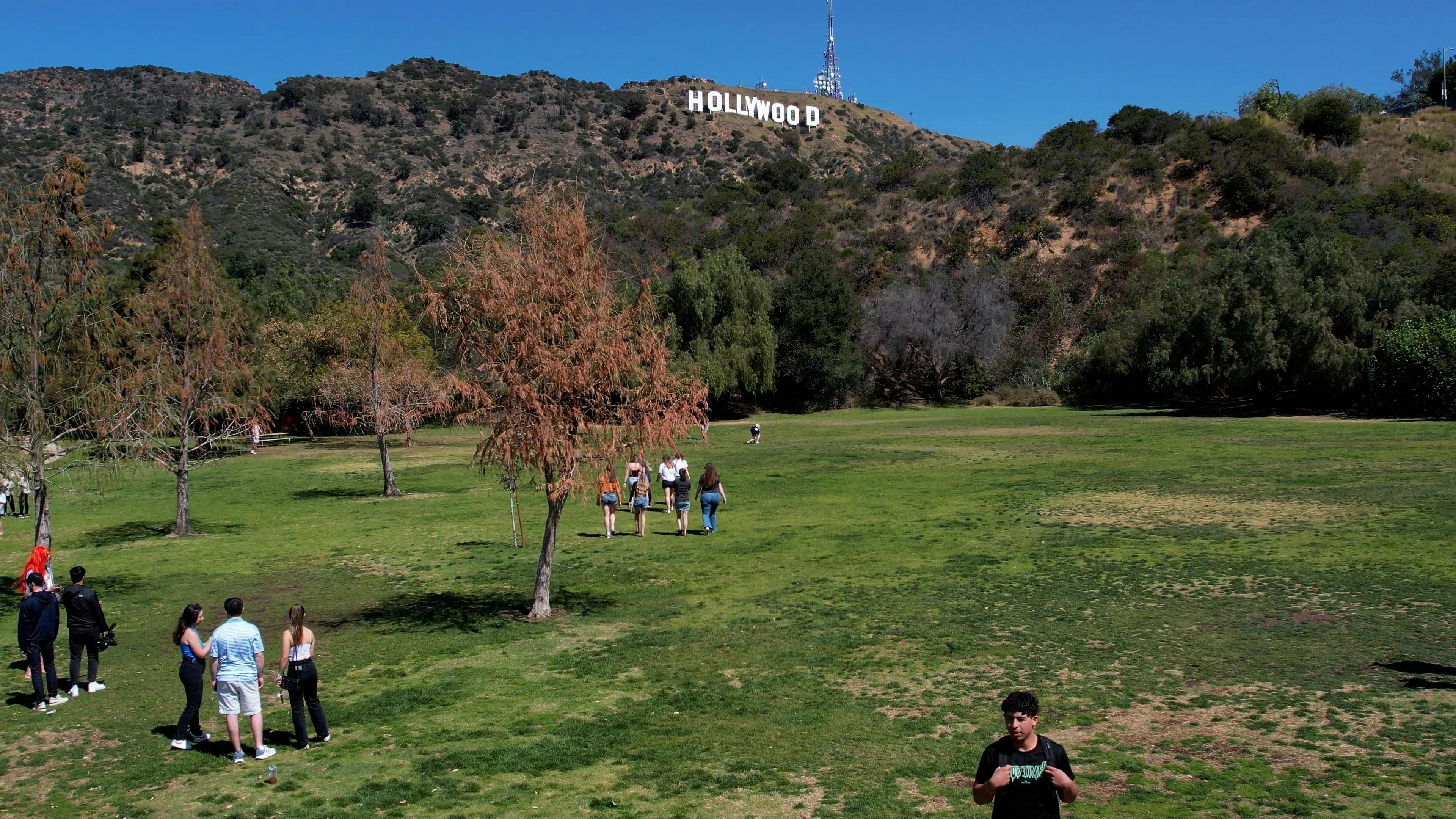 Birds Eye View on Hollywood Sign Free Stock Video Footage, Royalty-Free ...
