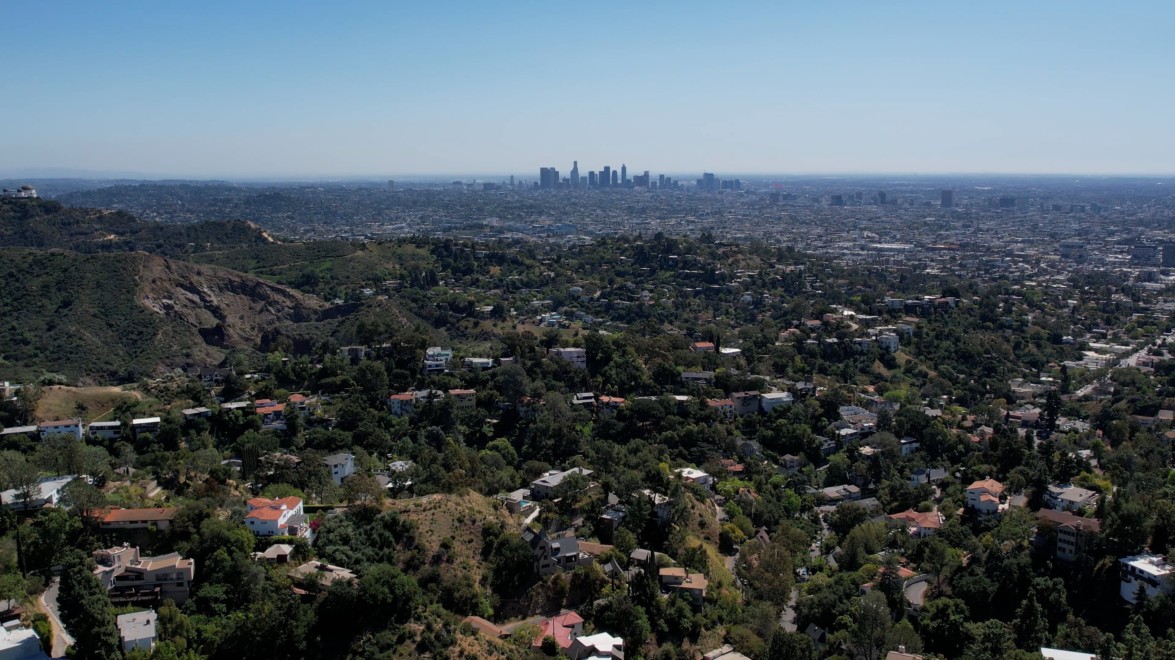 Clear Sky over Los Angeles Suburbs Free Stock Video Footage, Royalty ...
