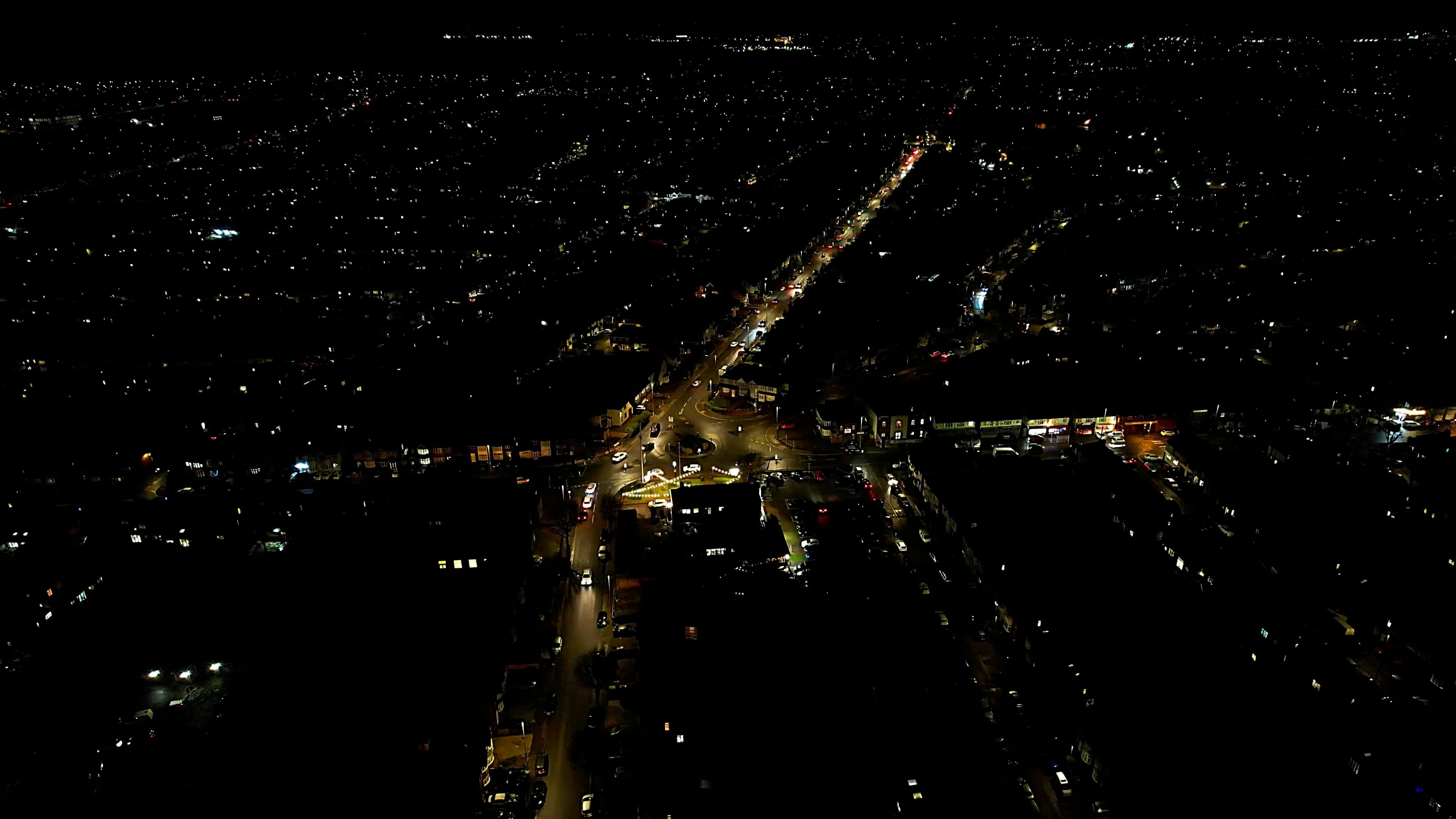 Birds Eye View of City at Night Free Stock Video Footage, Royalty-Free ...