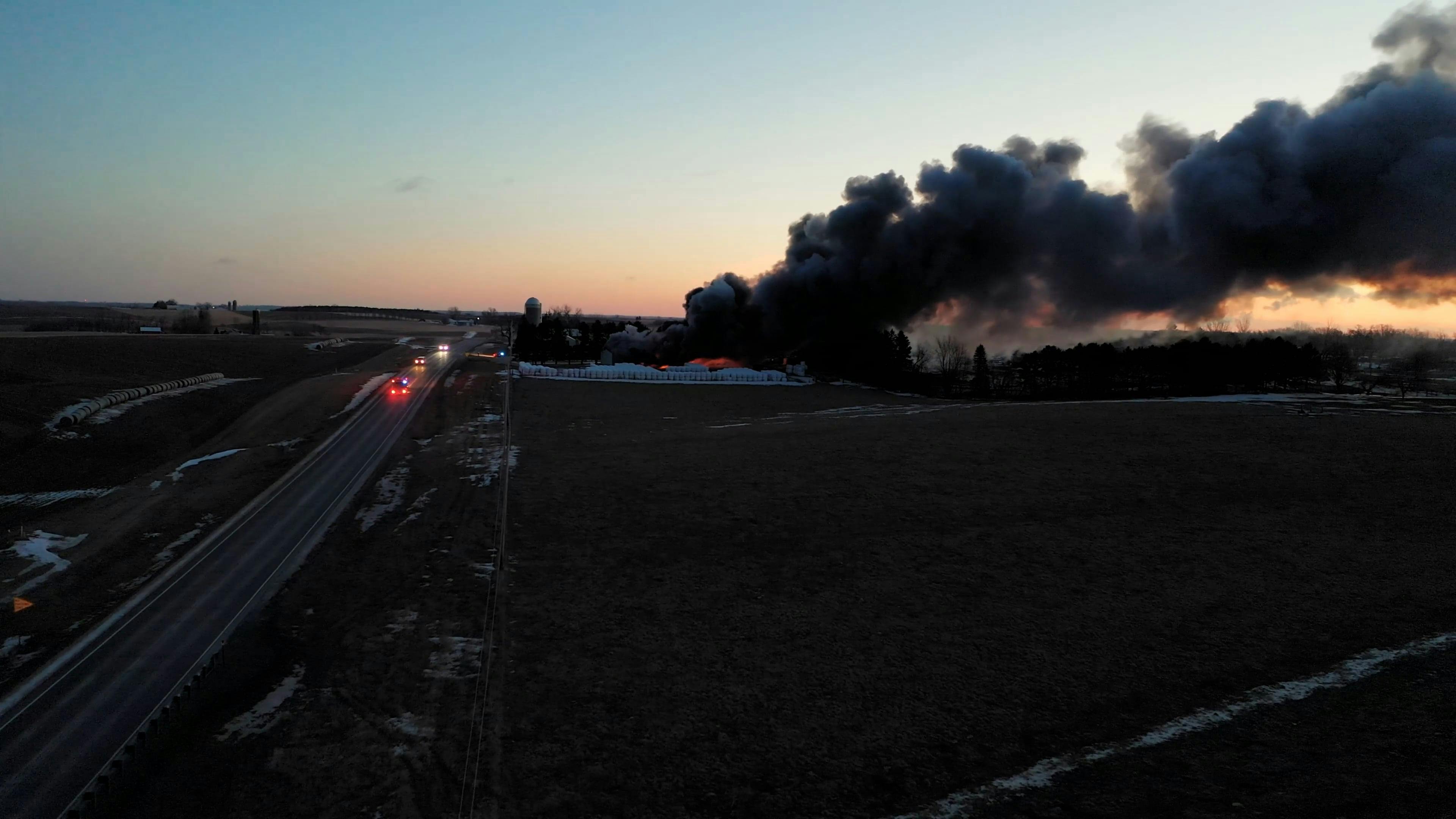 Drone Footage of Fire and Emergency Services Free Stock Video Footage ...