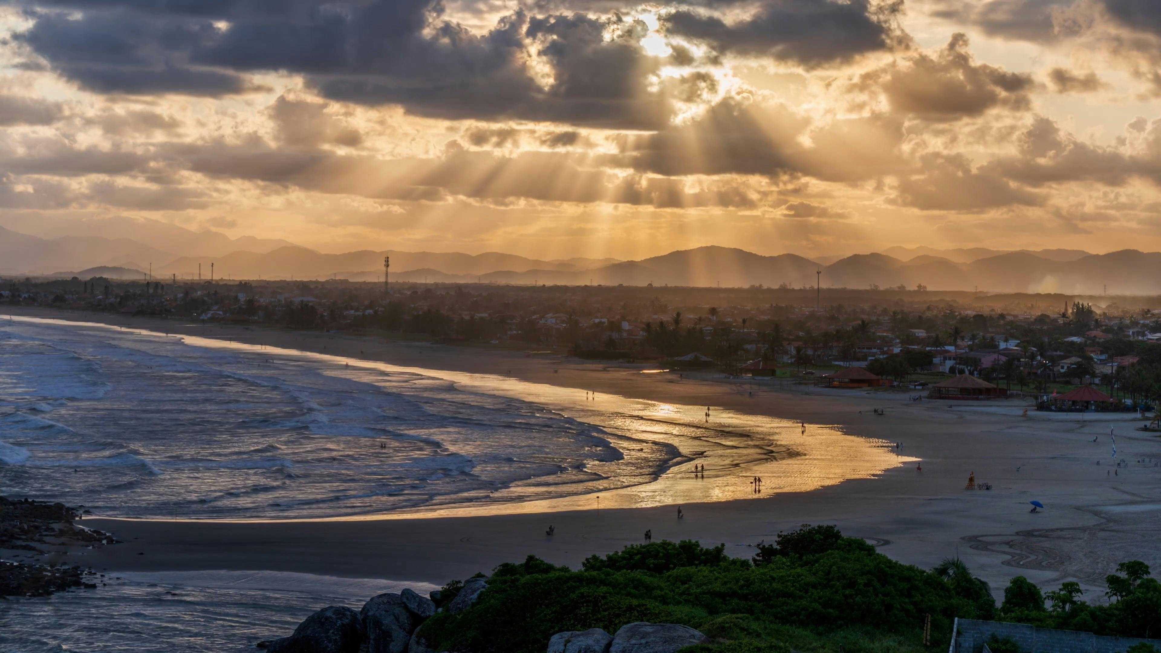 Time Lapse of Sun over Beach Free Stock Video Footage, Royalty-Free 4K ...