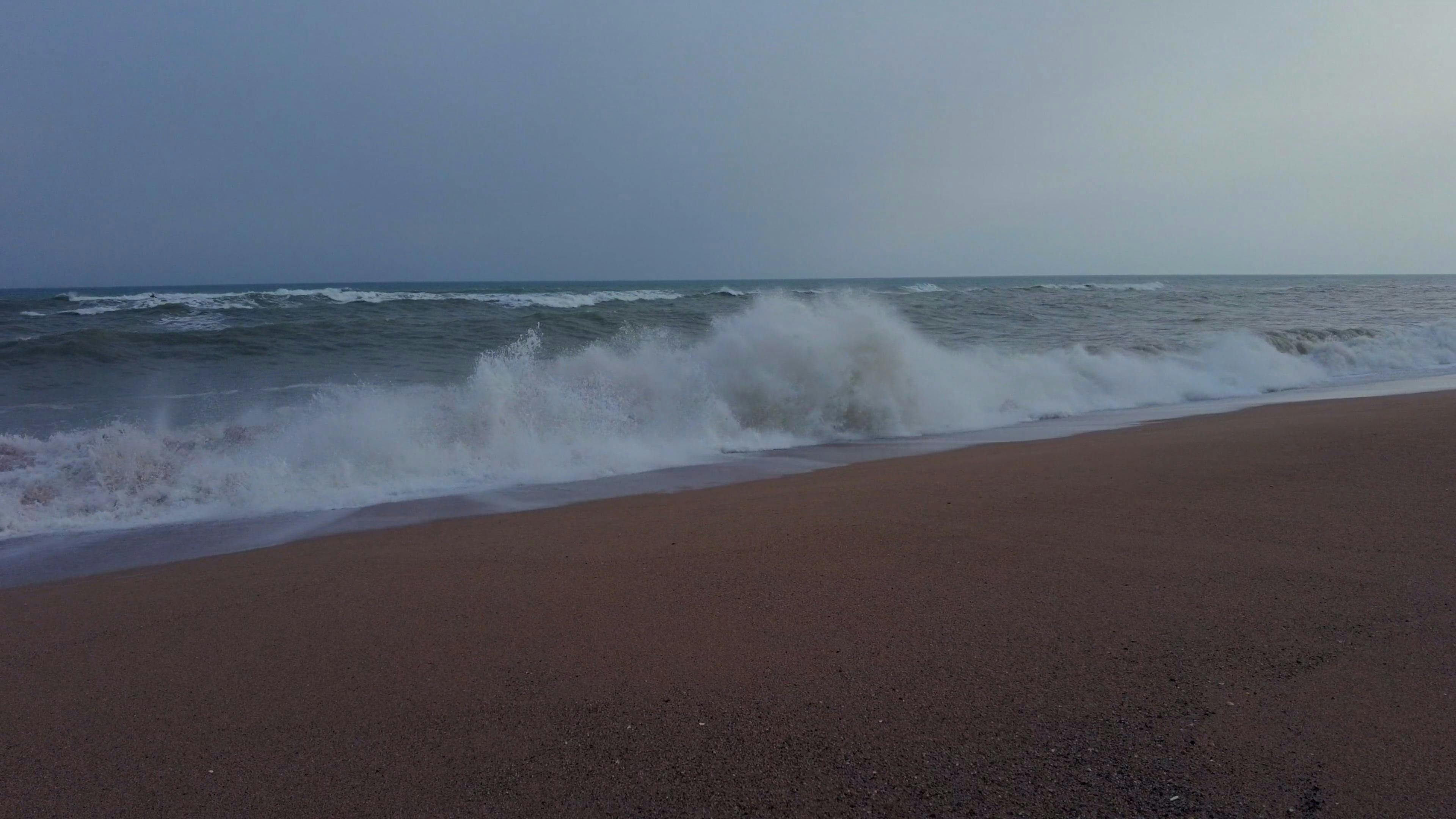 Sea Waves Rushing To The Shore Free Stock Video Footage, Royalty-Free ...