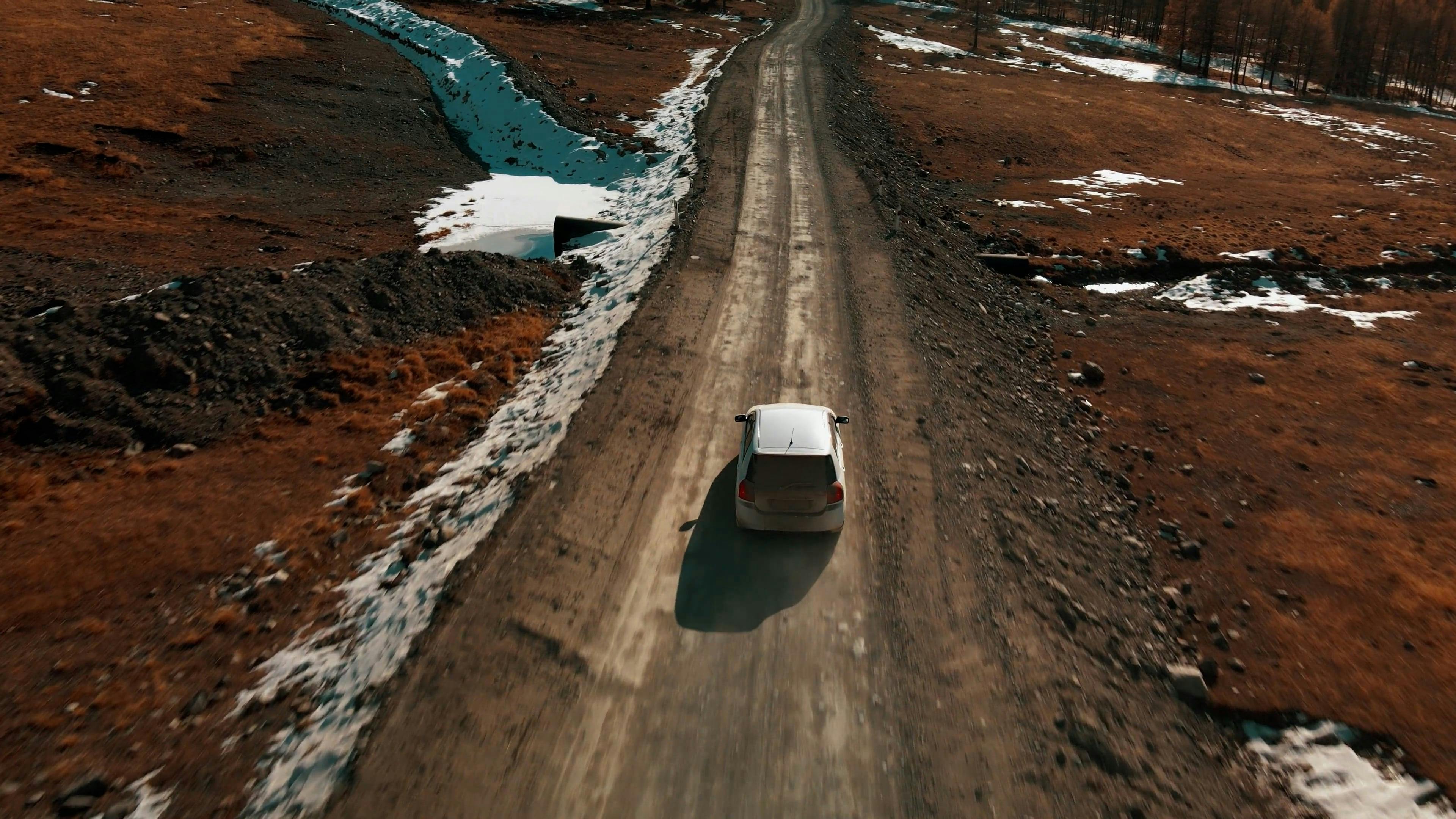 A Car Driving on the Dirt Road Free Stock Video Footage, Royalty-Free ...