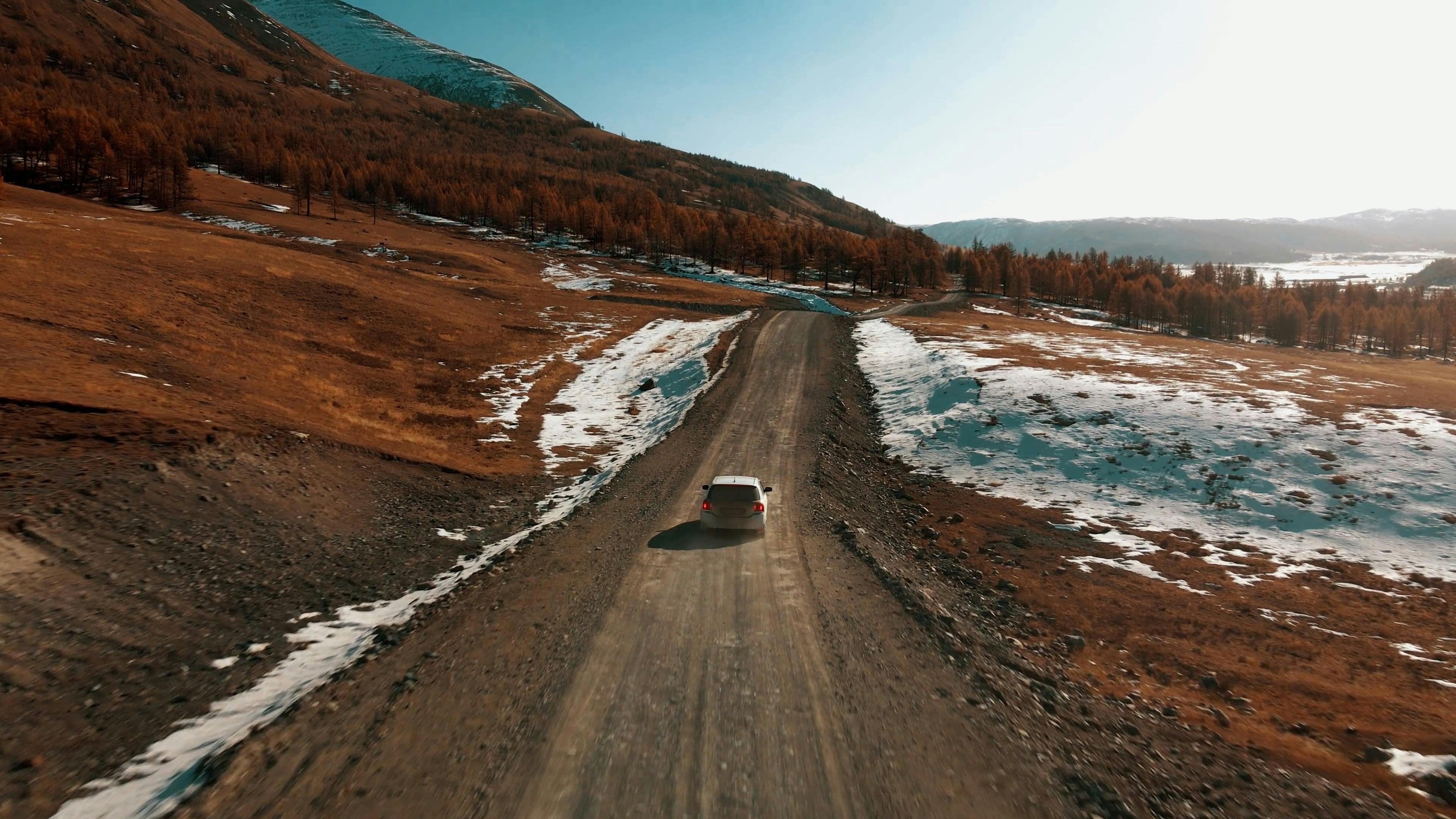 A Car Driving on the Dirt Road Free Stock Video Footage, Royalty-Free ...
