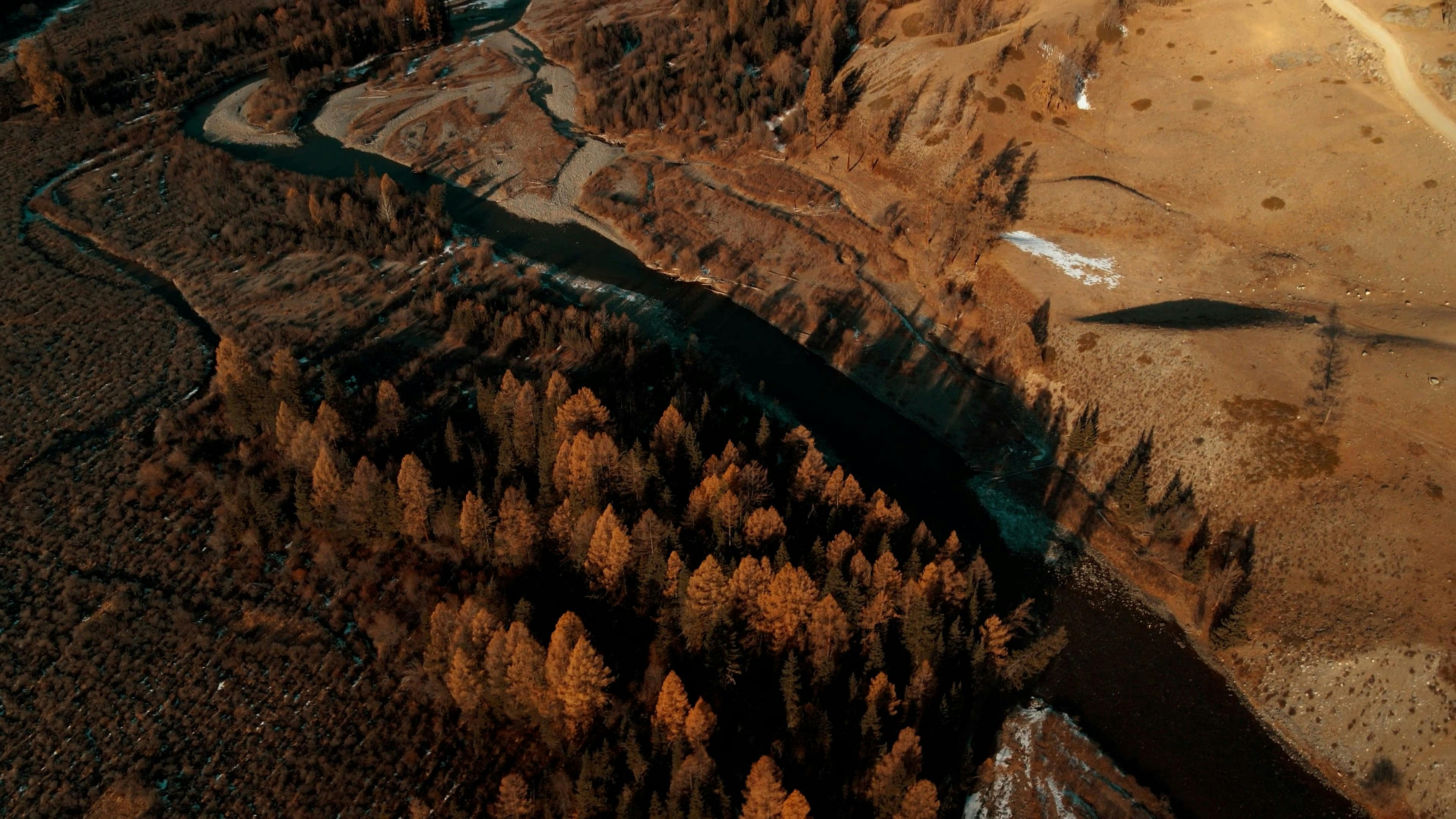 Drone Footage Of A Road In A Mountain Forest Free Stock Video Footage ...