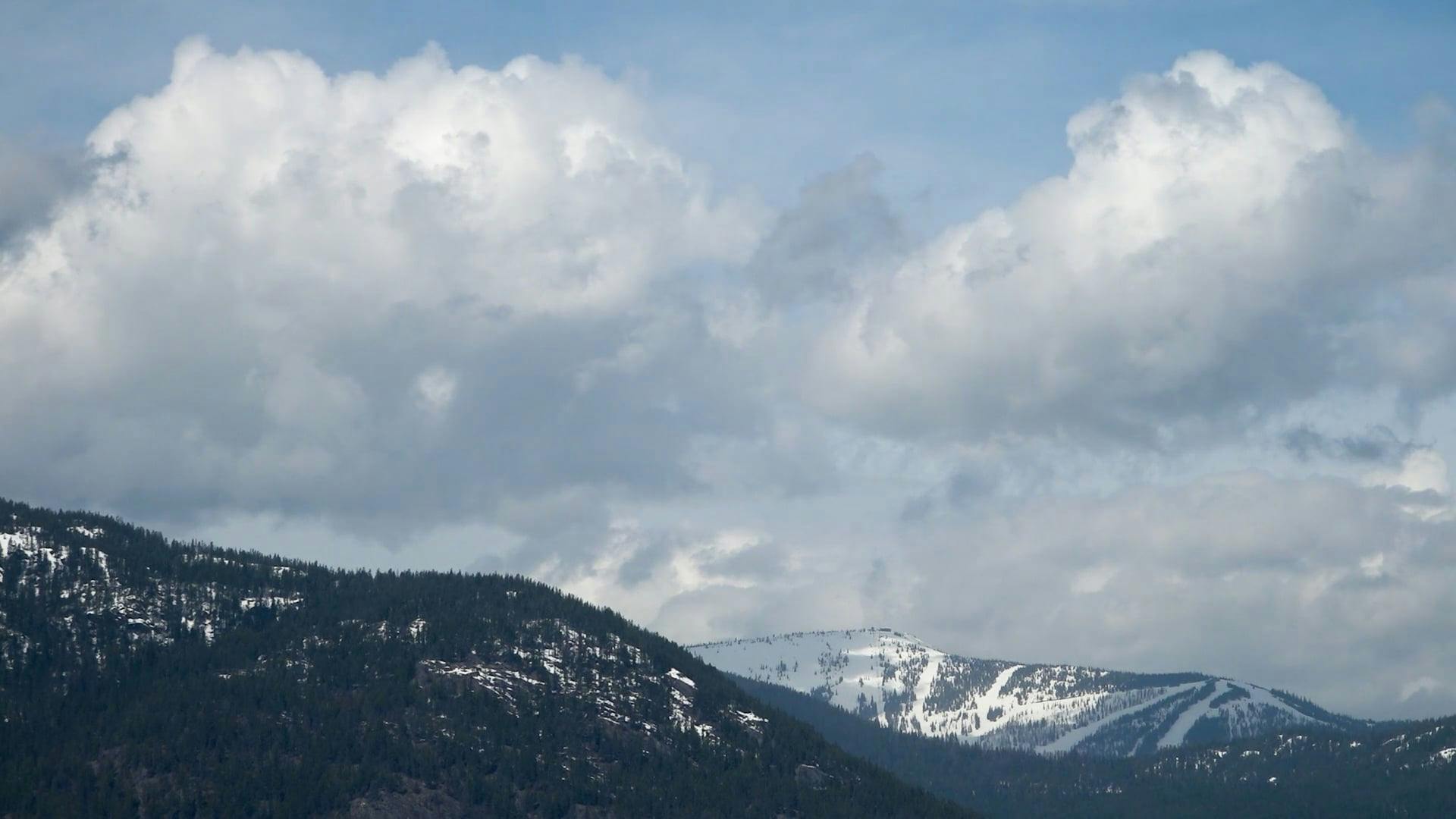 Moving Clouds over a Mountain Landscape in Idaho Free Stock Video ...