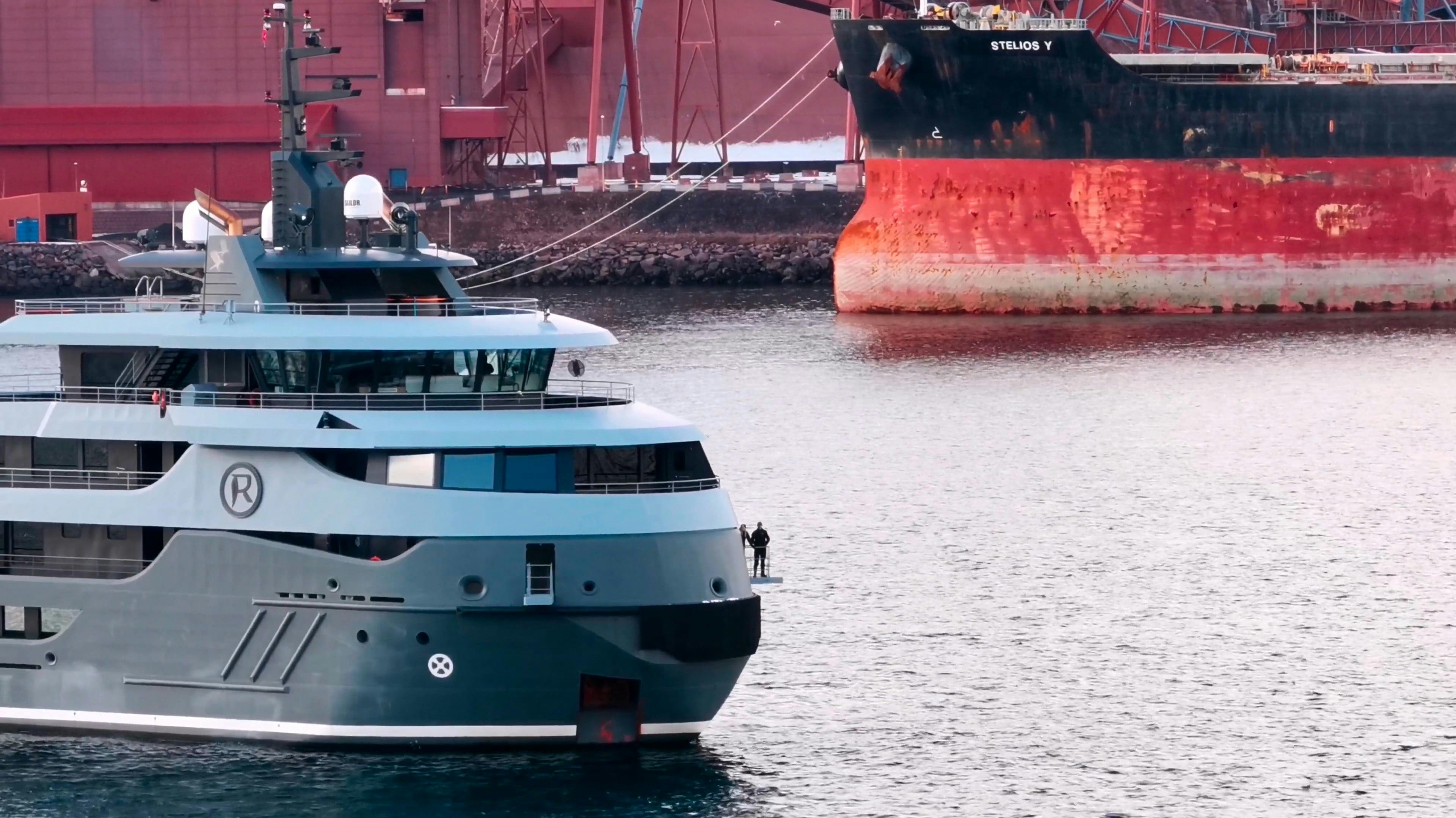 A Ragnar Yacht Cruising in the Harbour of Narvik · Free Stock Video