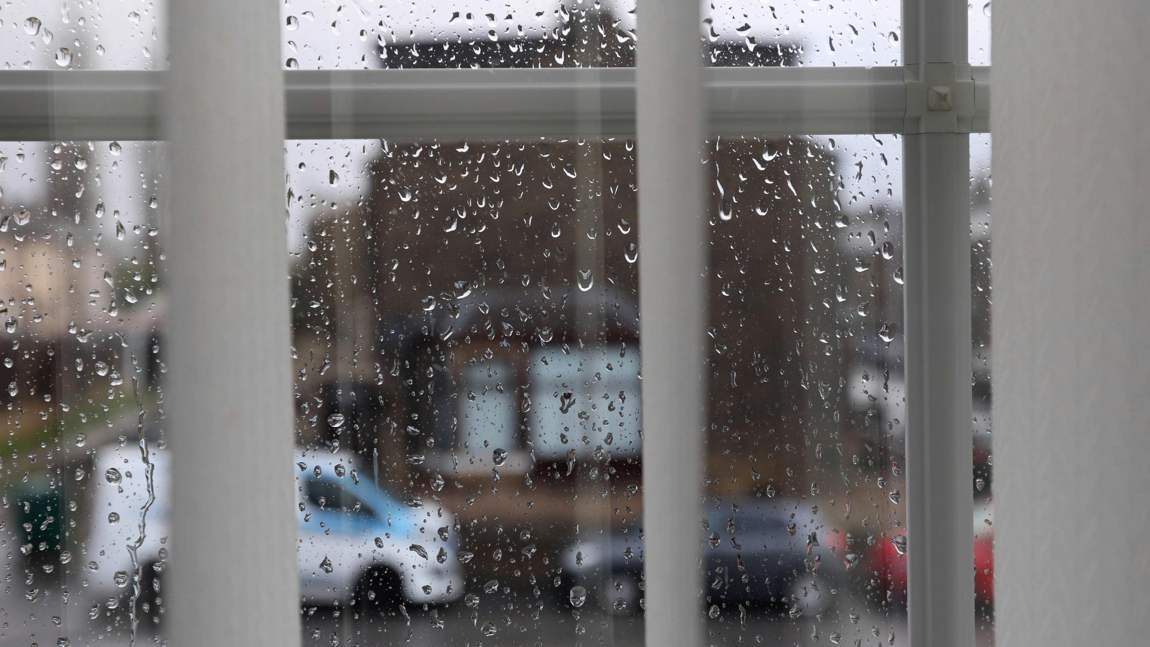 Raindrops on Window with View on Street Free Stock Video Footage ...