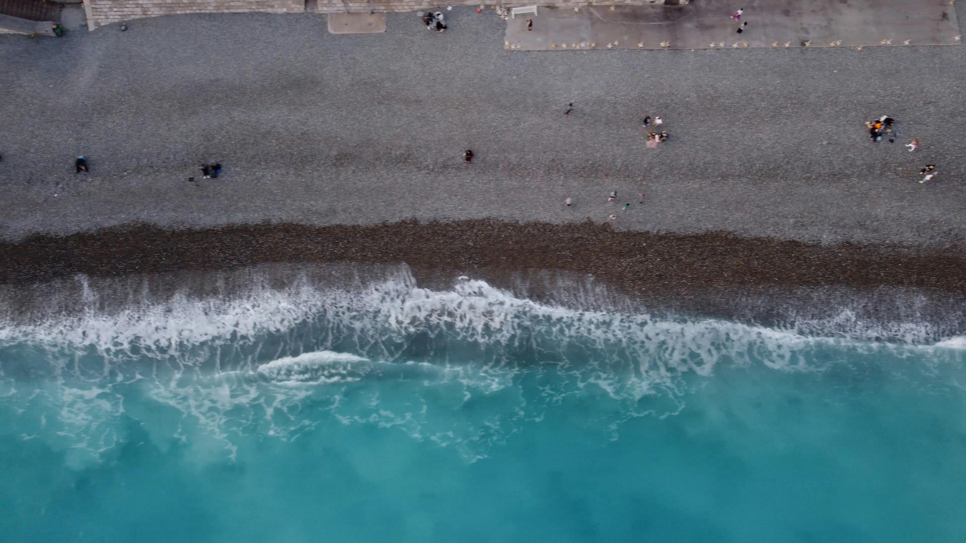 Drone Footage A Beach Shoreline Free Stock Video Footage, Royalty-Free ...