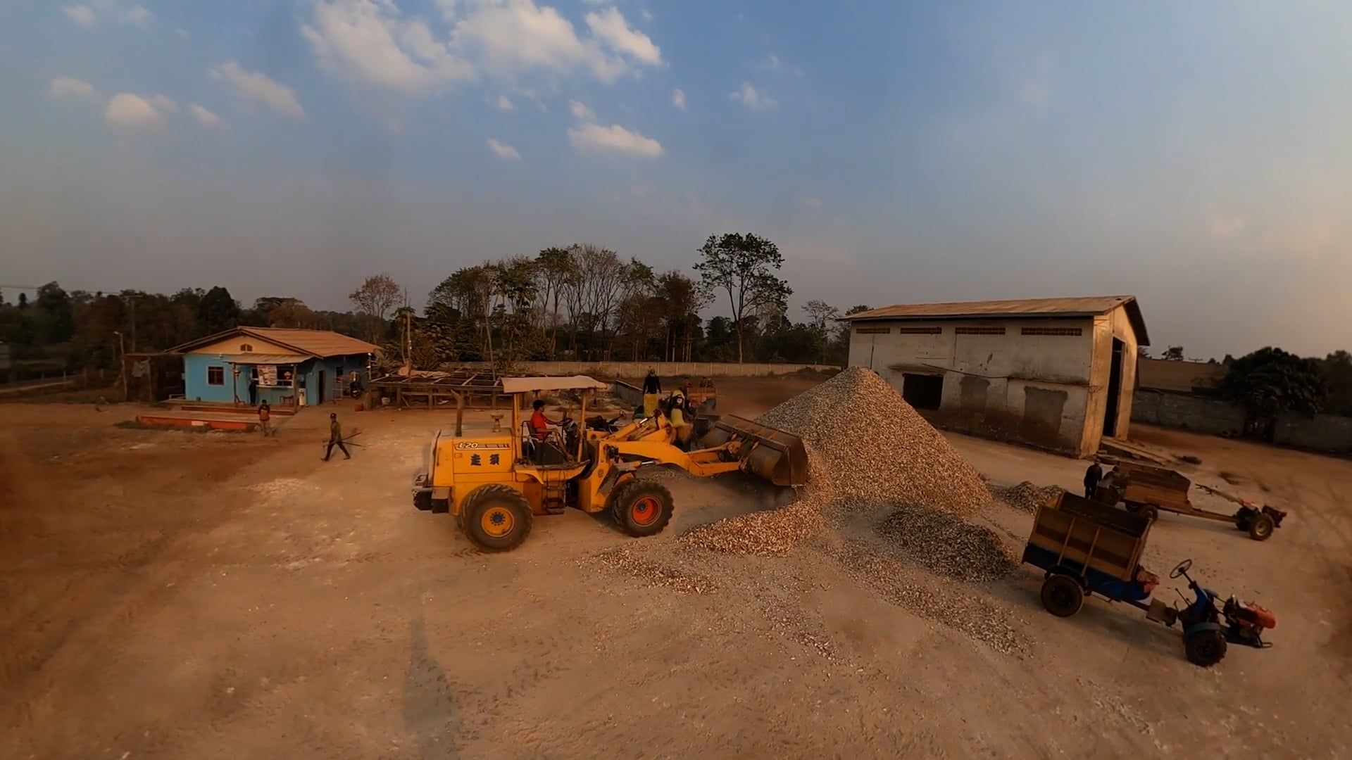 Excavator Working on Construction Site Free Stock Video Footage ...