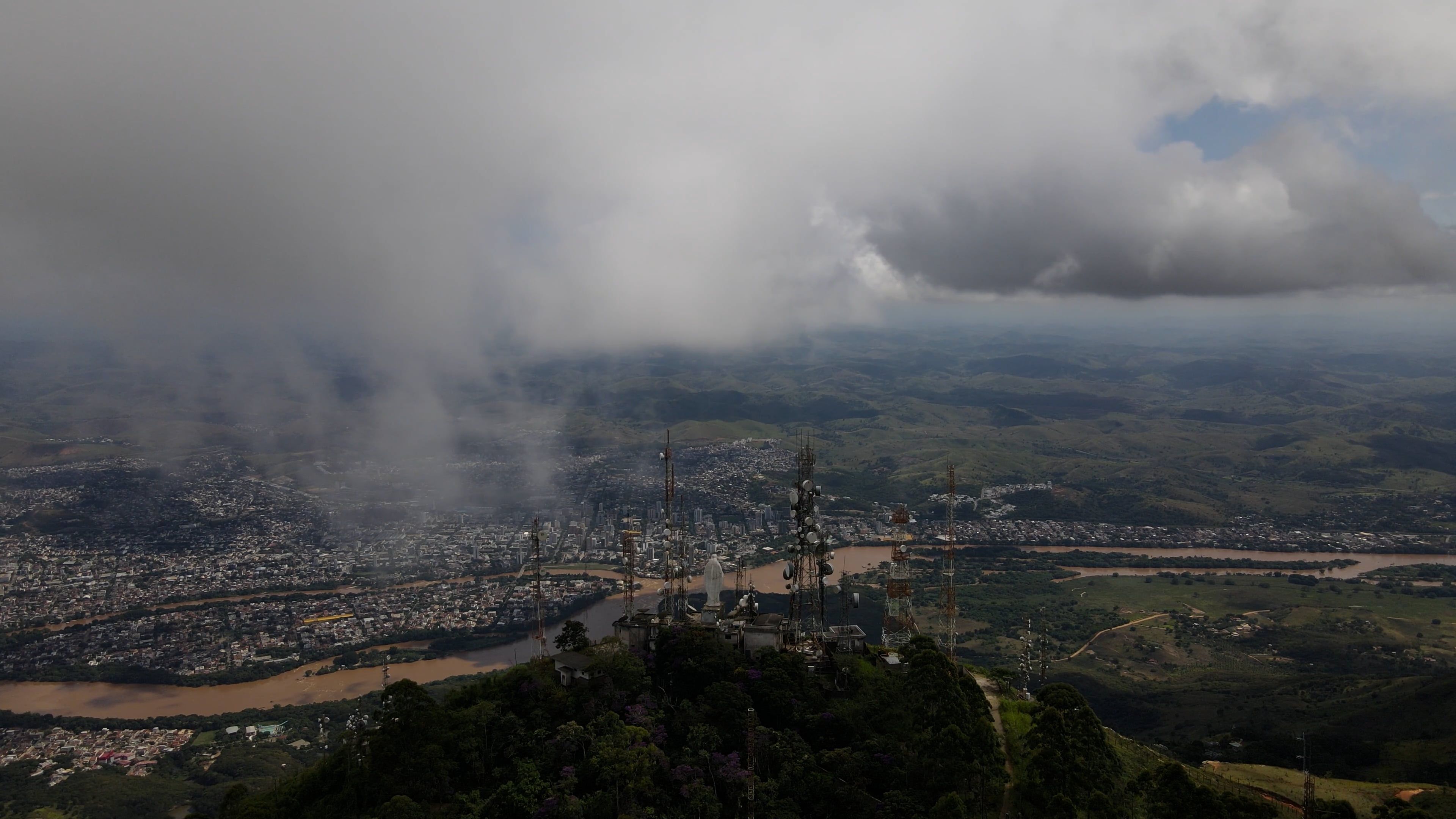 Clouds over Power Station on Hill Free Stock Video Footage, Royalty ...