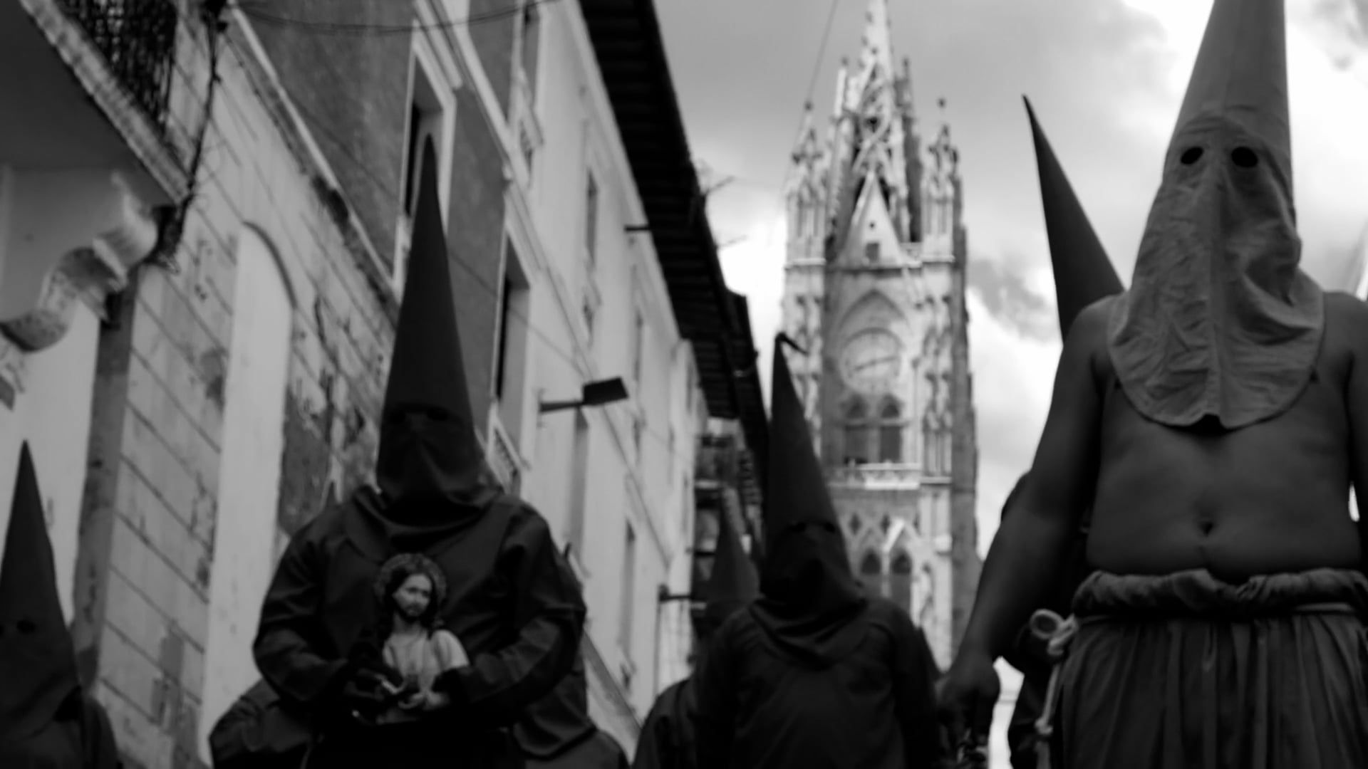People in Hoods Walking during a Procession Free Stock Video Footage ...