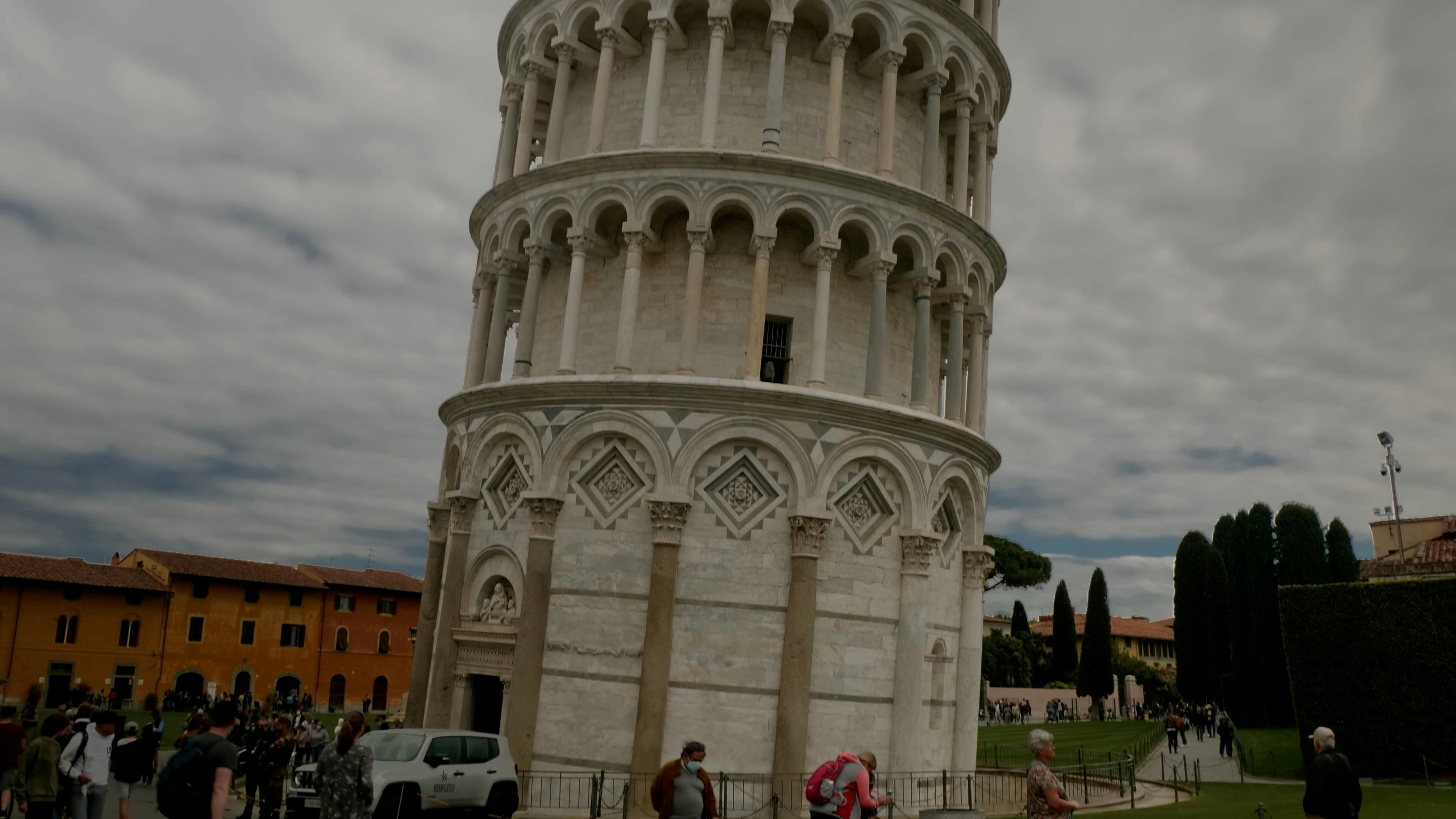 Tilt up Shot of the Leaning Tower of Pisa Free Stock Video Footage ...