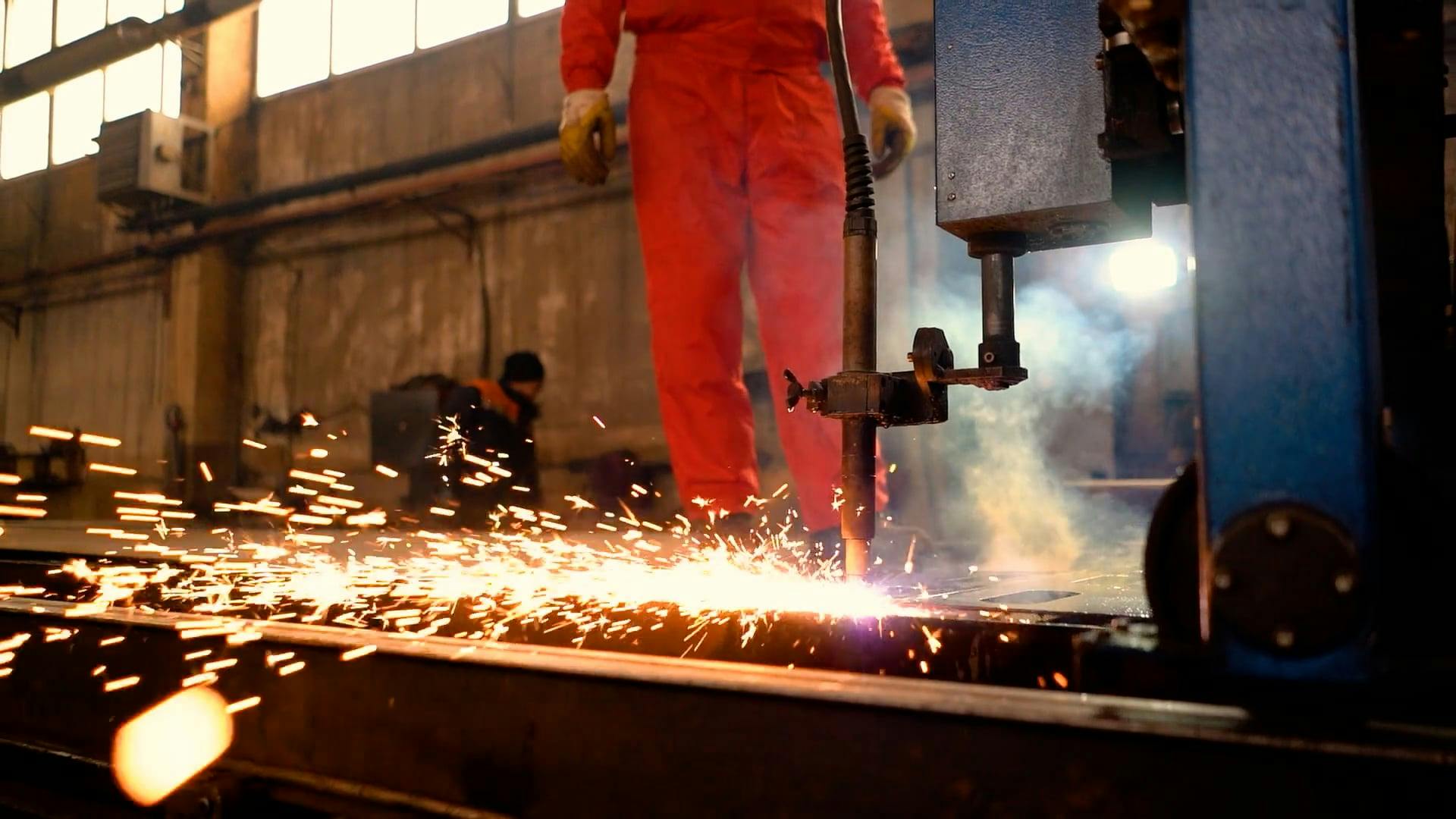 Slow Motion of Welding in Factory Free Stock Video Footage, Royalty ...