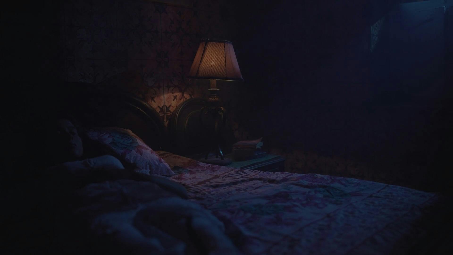 An Actress Lying in Bed Filming a Horror Movie Scene Free Stock Video ...