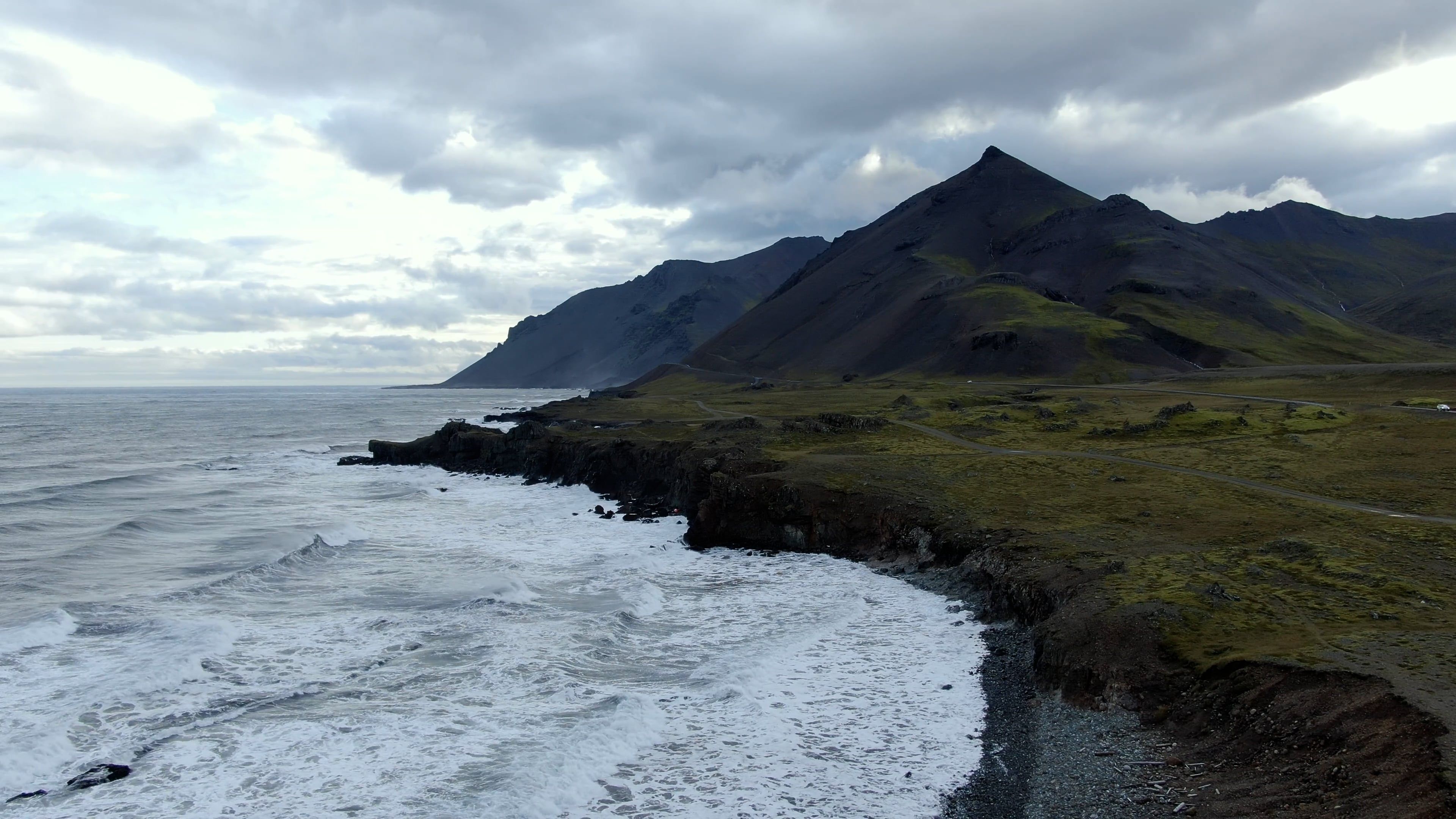 A Drone Shot of a Mountain Island Free Stock Video Footage, Royalty ...
