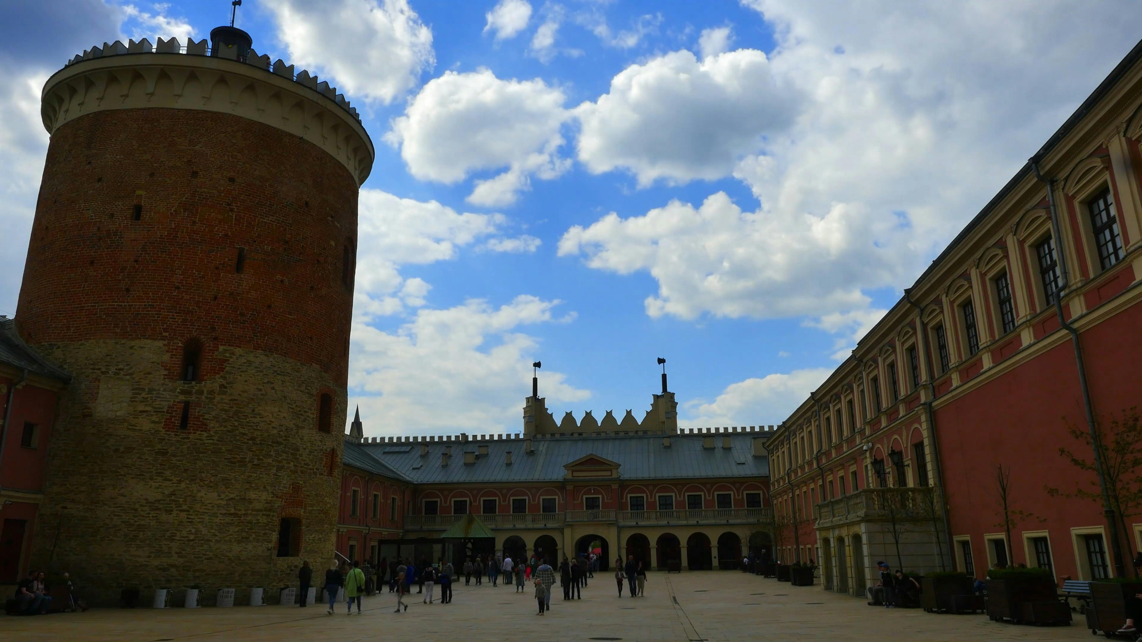 People Walking on Castle Courtyard Free Stock Video Footage, Royalty ...