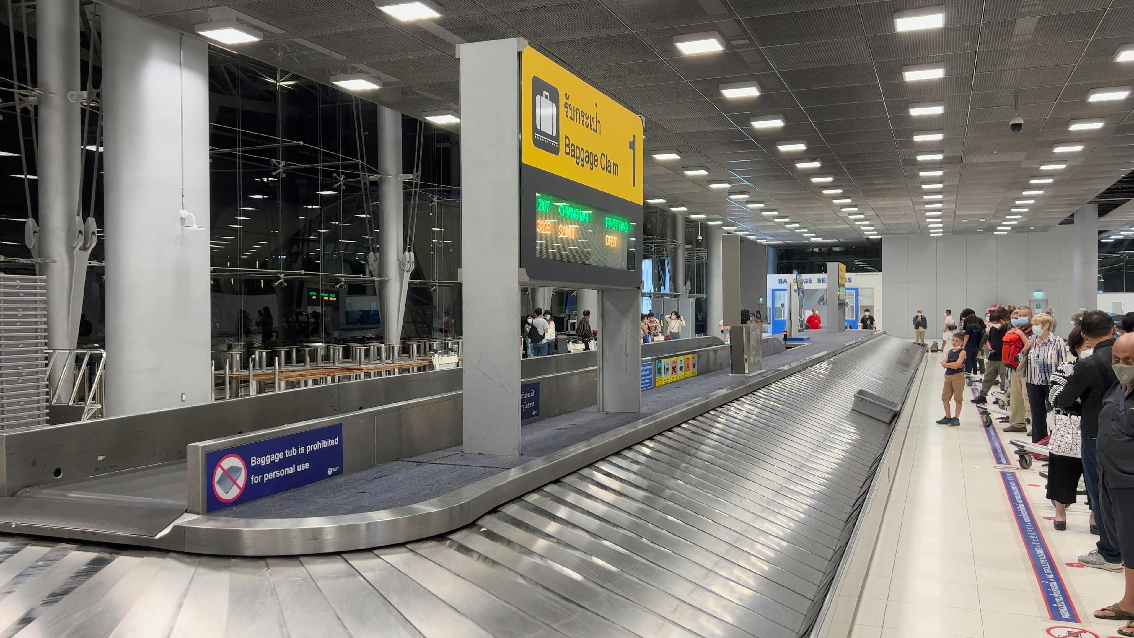Group of People at Baggage Claim at Airport Terminal Free Stock Video ...