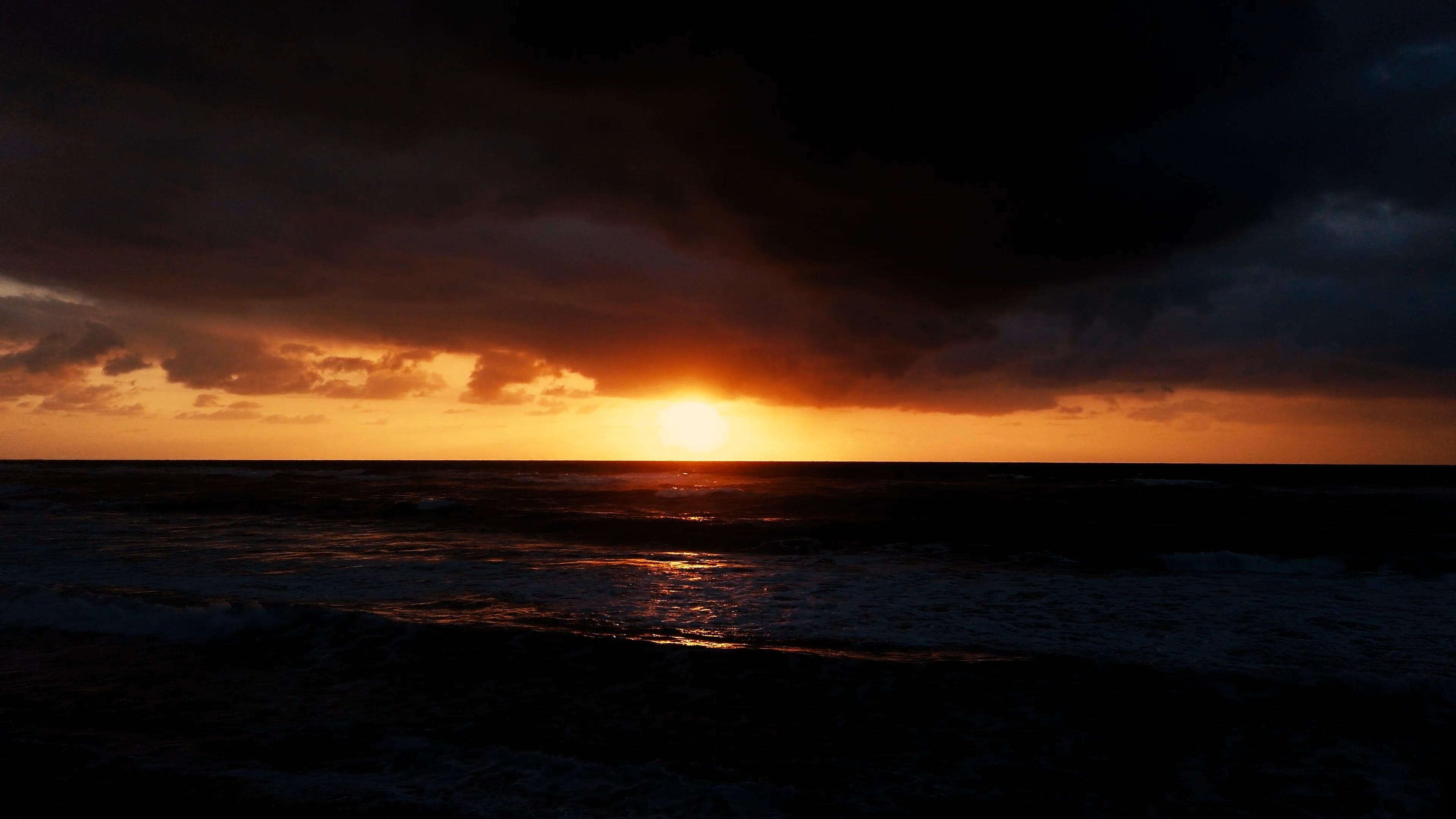 Sunset over Sea during Overcast Free Stock Video Footage, Royalty-Free ...