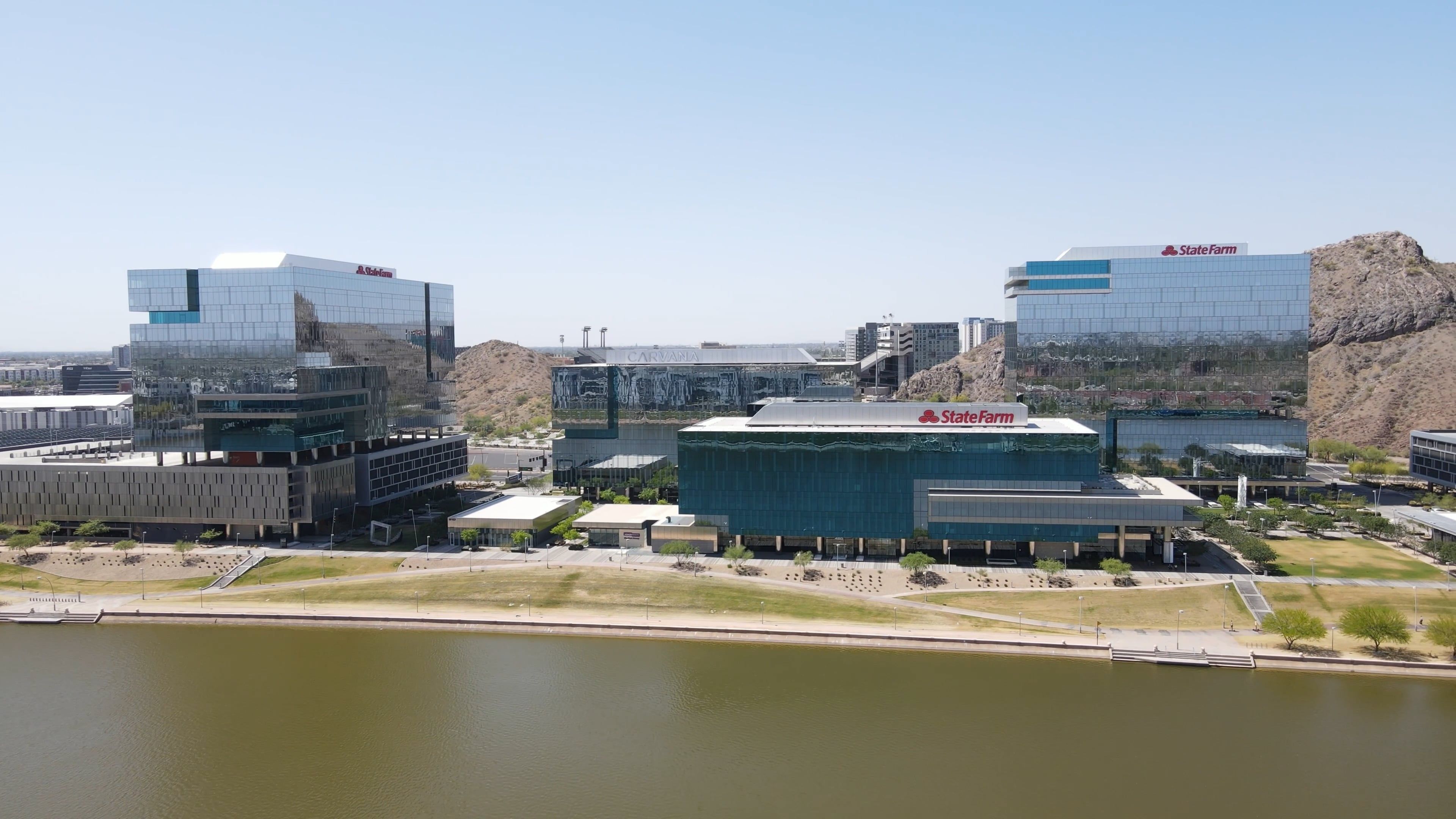 Drone Video of Modern Buildings in Tempe, Arizona Free Stock Video ...