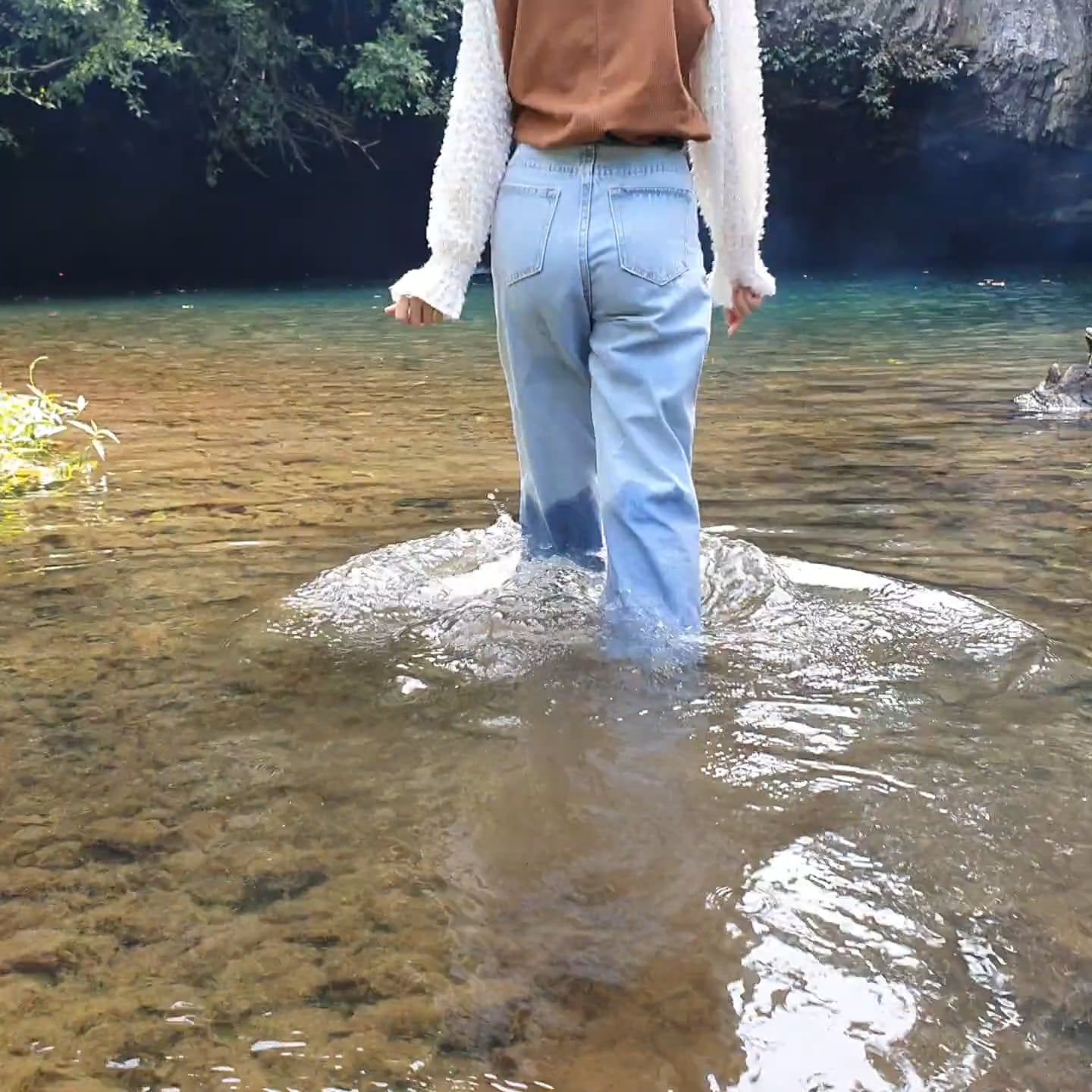 Woman Walking in Water Free Stock Video Footage, Royalty-Free 4K & HD ...