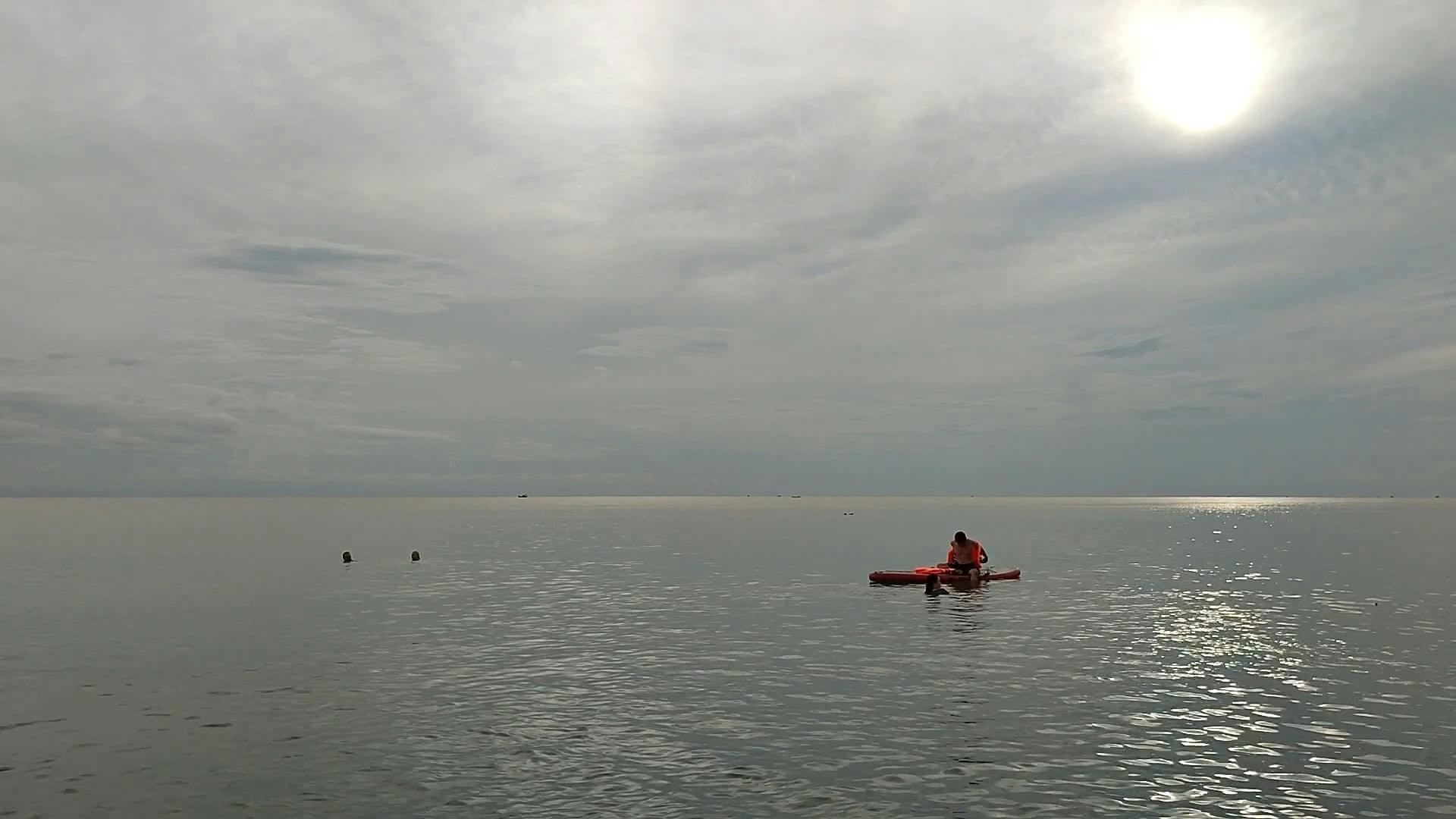 Man Sitting on Raft on Sea Free Stock Video Footage, Royalty-Free 4K ...