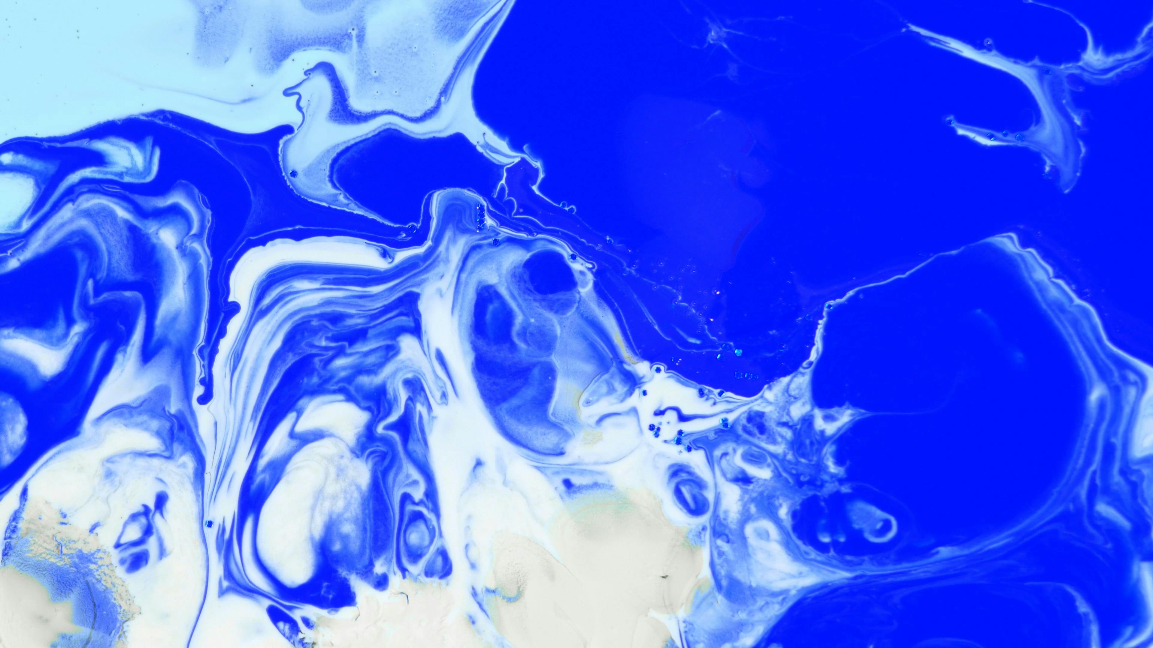 Flowing Liquid Blue Paint Free Stock Video Footage, Royalty-Free 4K ...