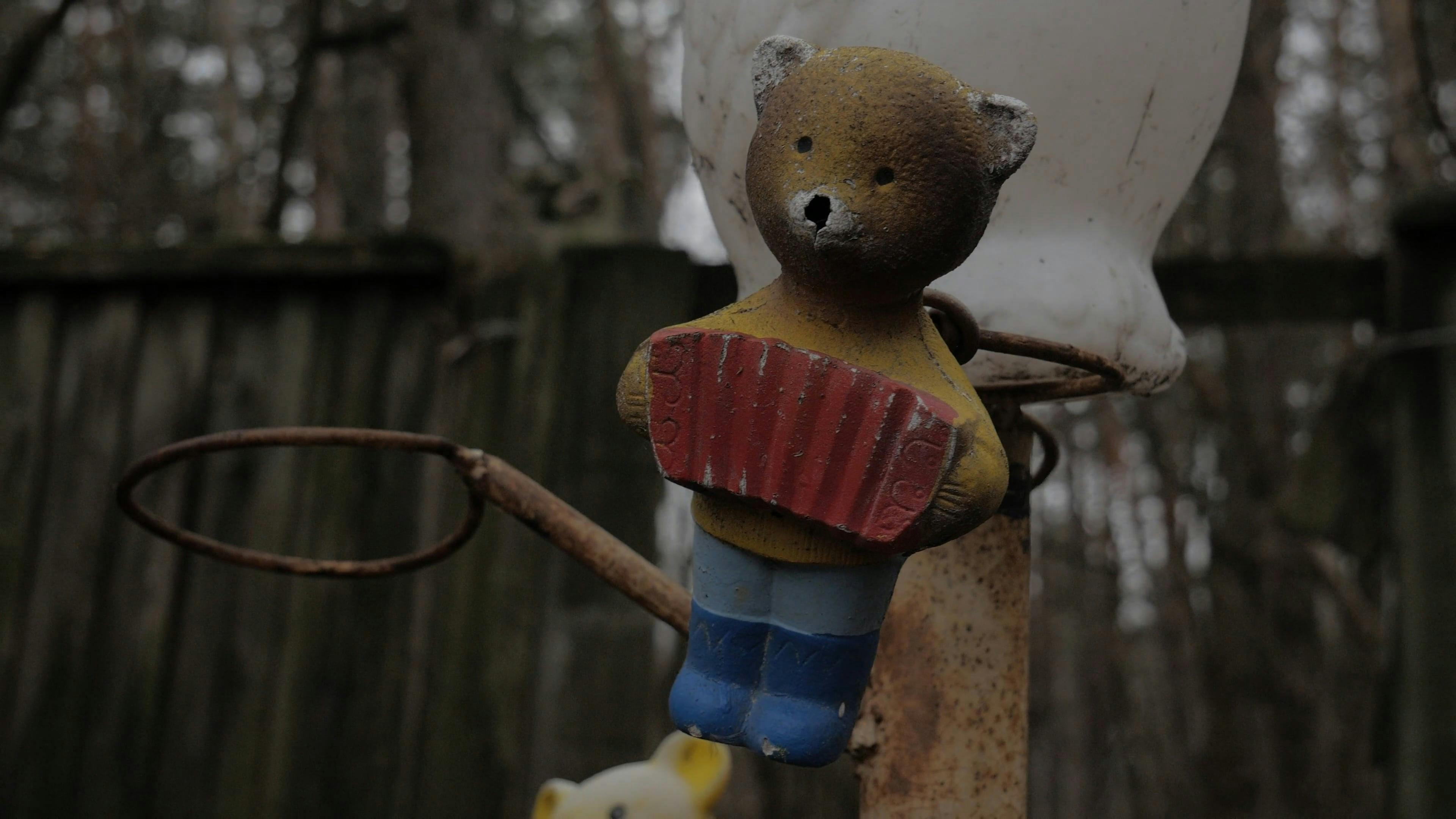 Sculpture of Teddy Bear in Chernobyl Free Stock Video Footage, Royalty ...