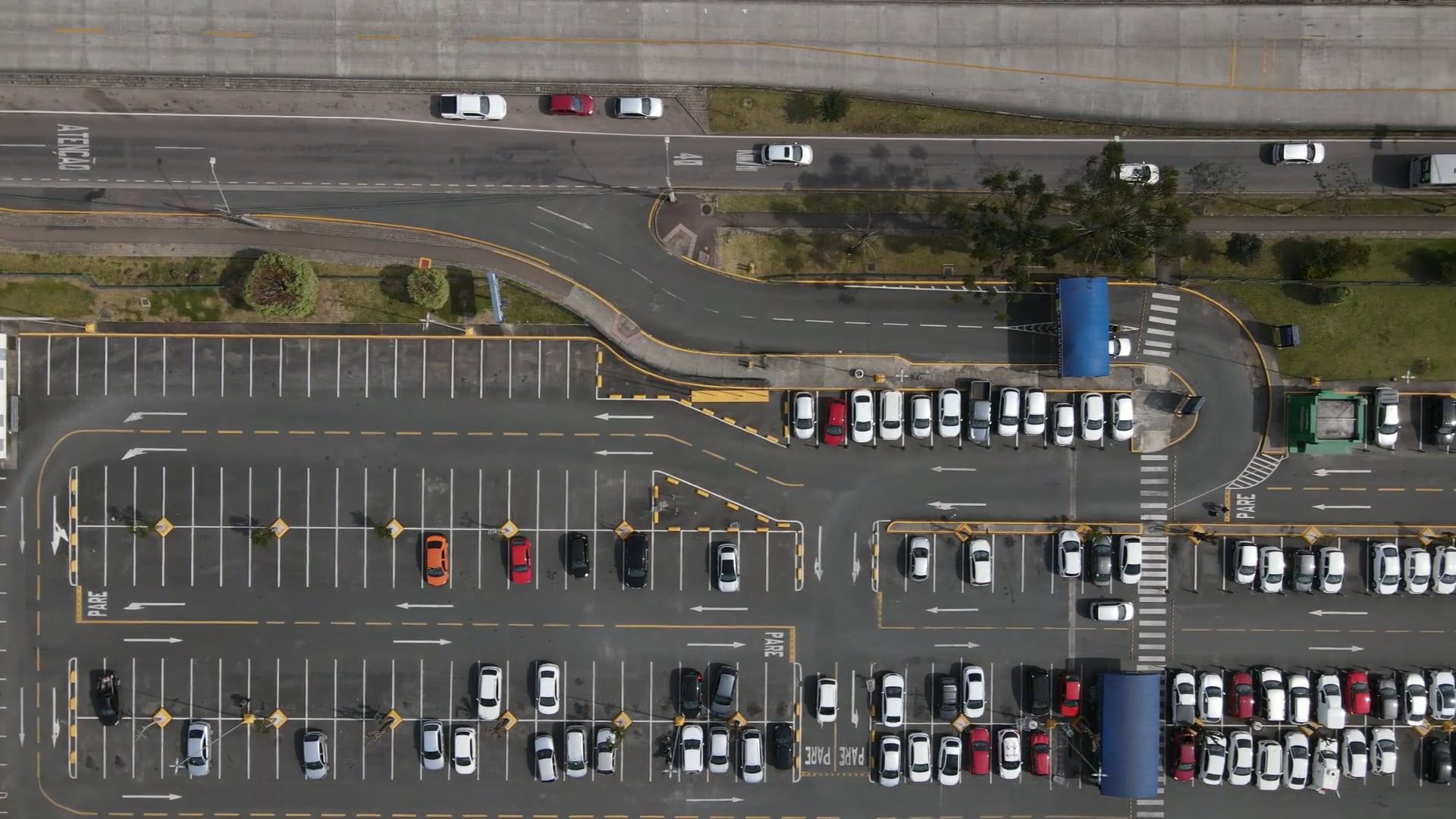 Overhead View of Car Park Free Stock Video Footage, Royalty-Free 4K ...