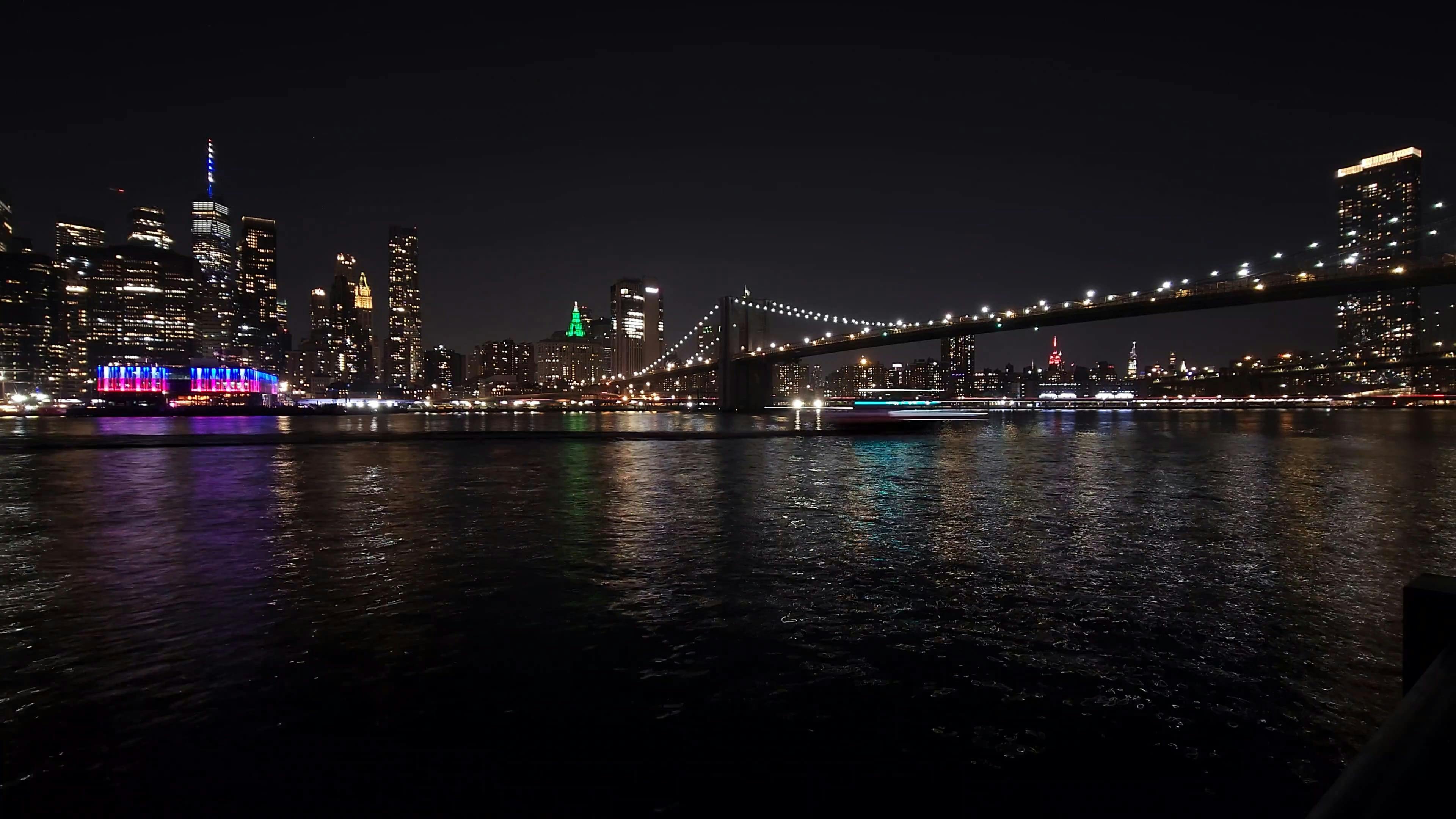 Time Lapse of the East River at Night Free Stock Video Footage, Royalty ...